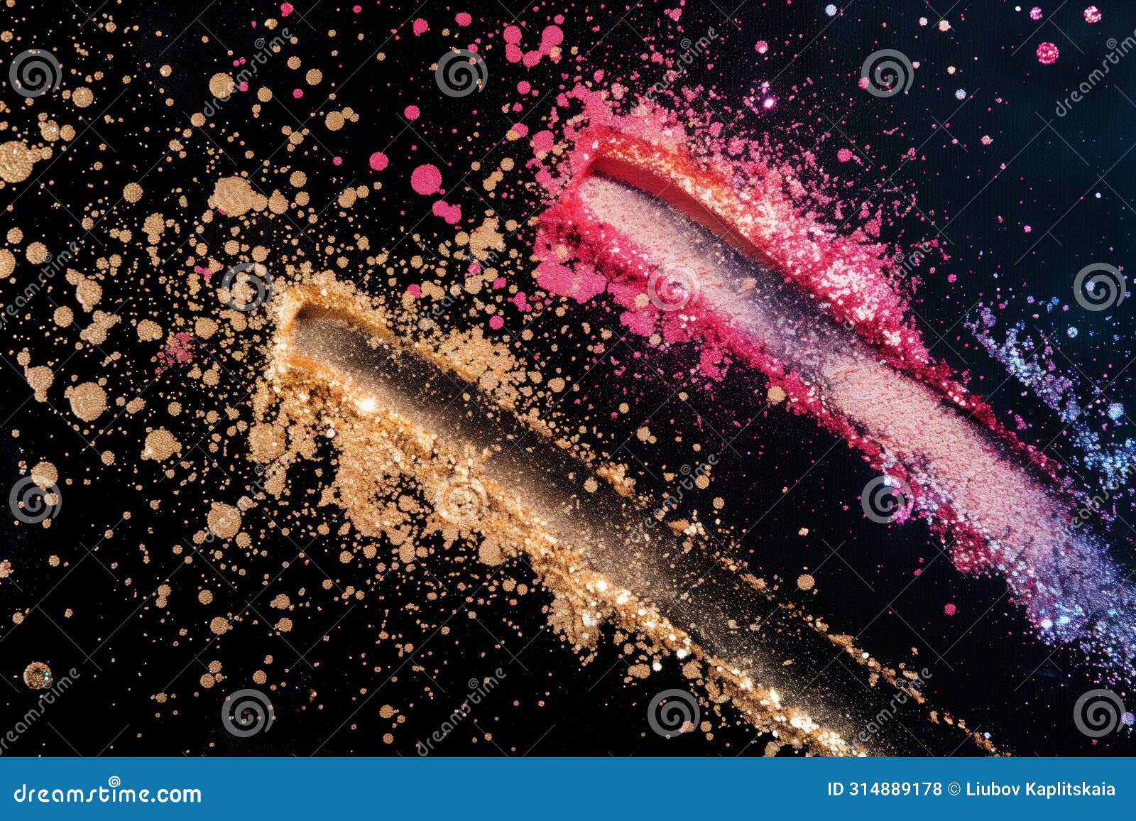 Vibrant Colored Powders Exploding on Black Background. Stock Photo ...