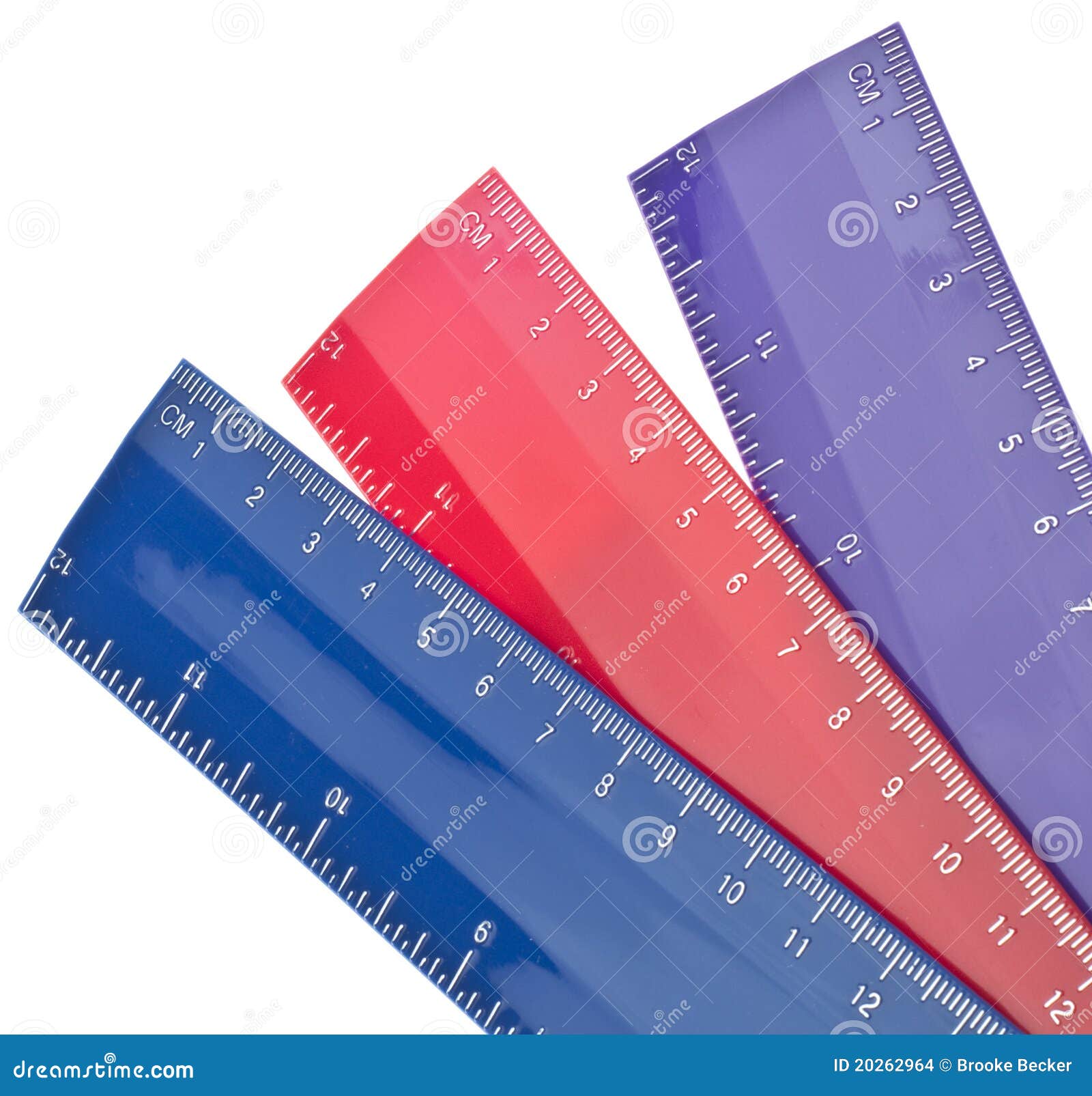 Vibrant Colored Ruler Back To School Concept Stock Photo - Image of ...