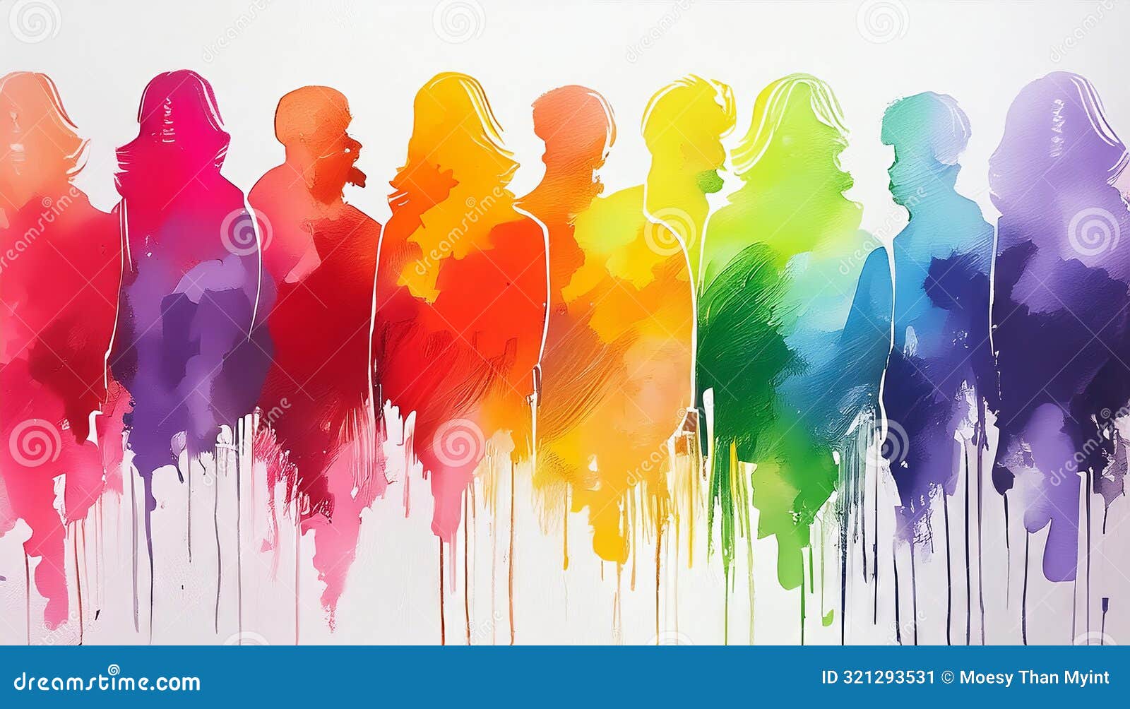 Vibrant Colored Splash Sketch Representing PRIDE LGBTQ+ Month Stock ...