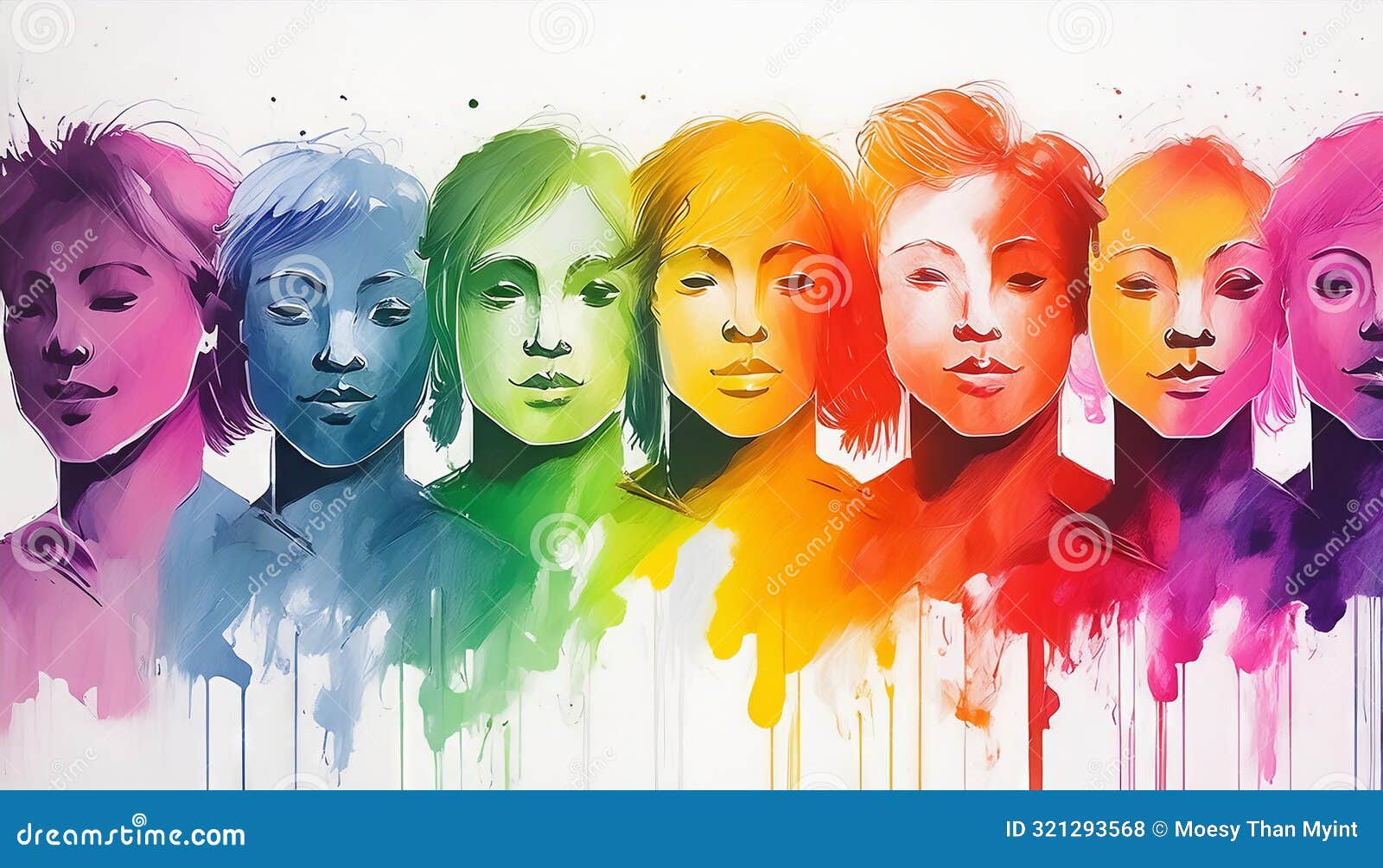 Vibrant Colored Splash Sketch Representing PRIDE LGBTQ+ Month Stock ...