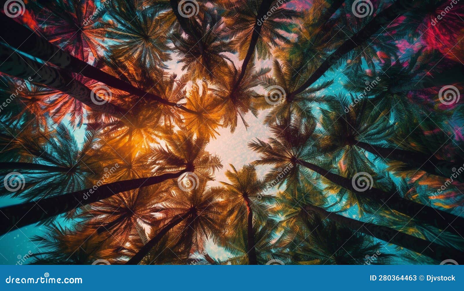 Vibrant Colored Tree Branch in Abstract Nature Wallpaper Design ...