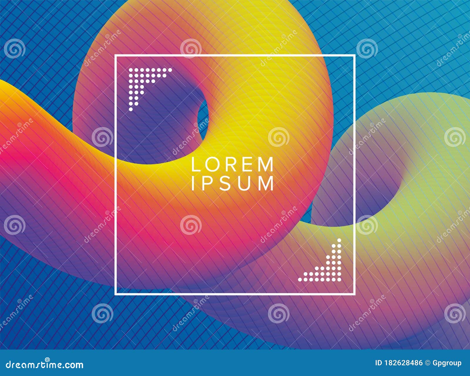 Vibrant Colored and Waved Background with Frame Vector Design Stock ...