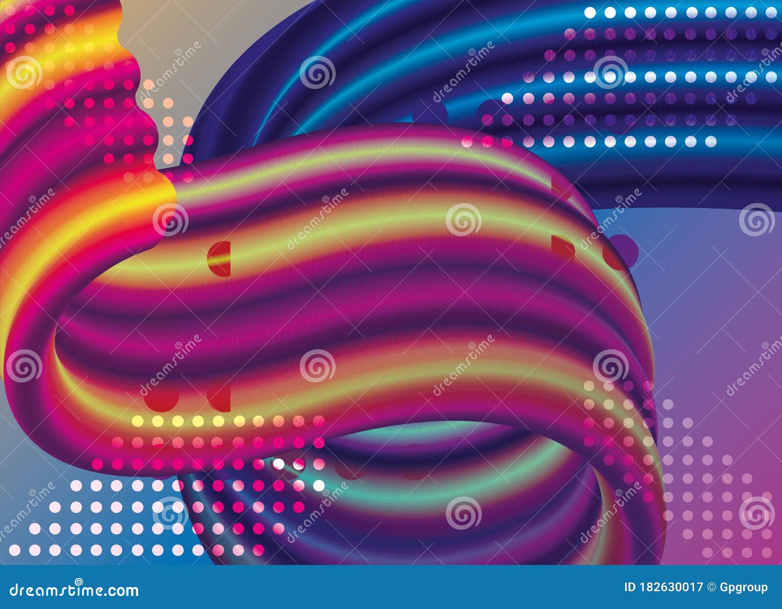 Vibrant Colored and Waved with Flow Background Vector Design Stock ...