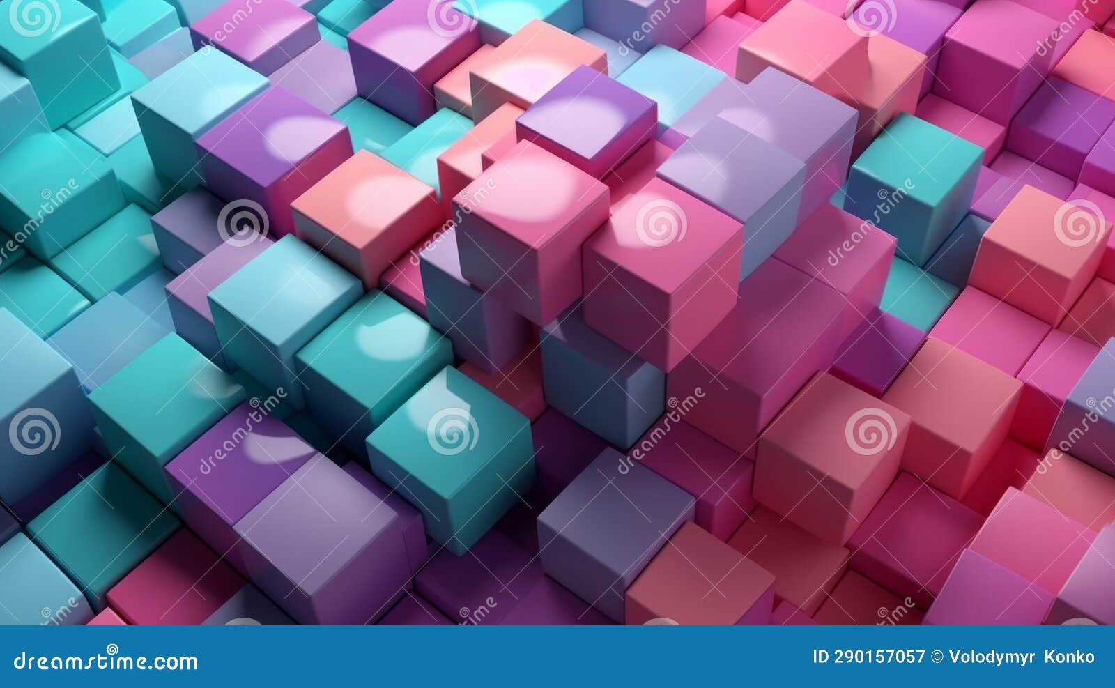 A Vibrant and Colorful Arrangement of Geometric Cubes. Generative Ai ...