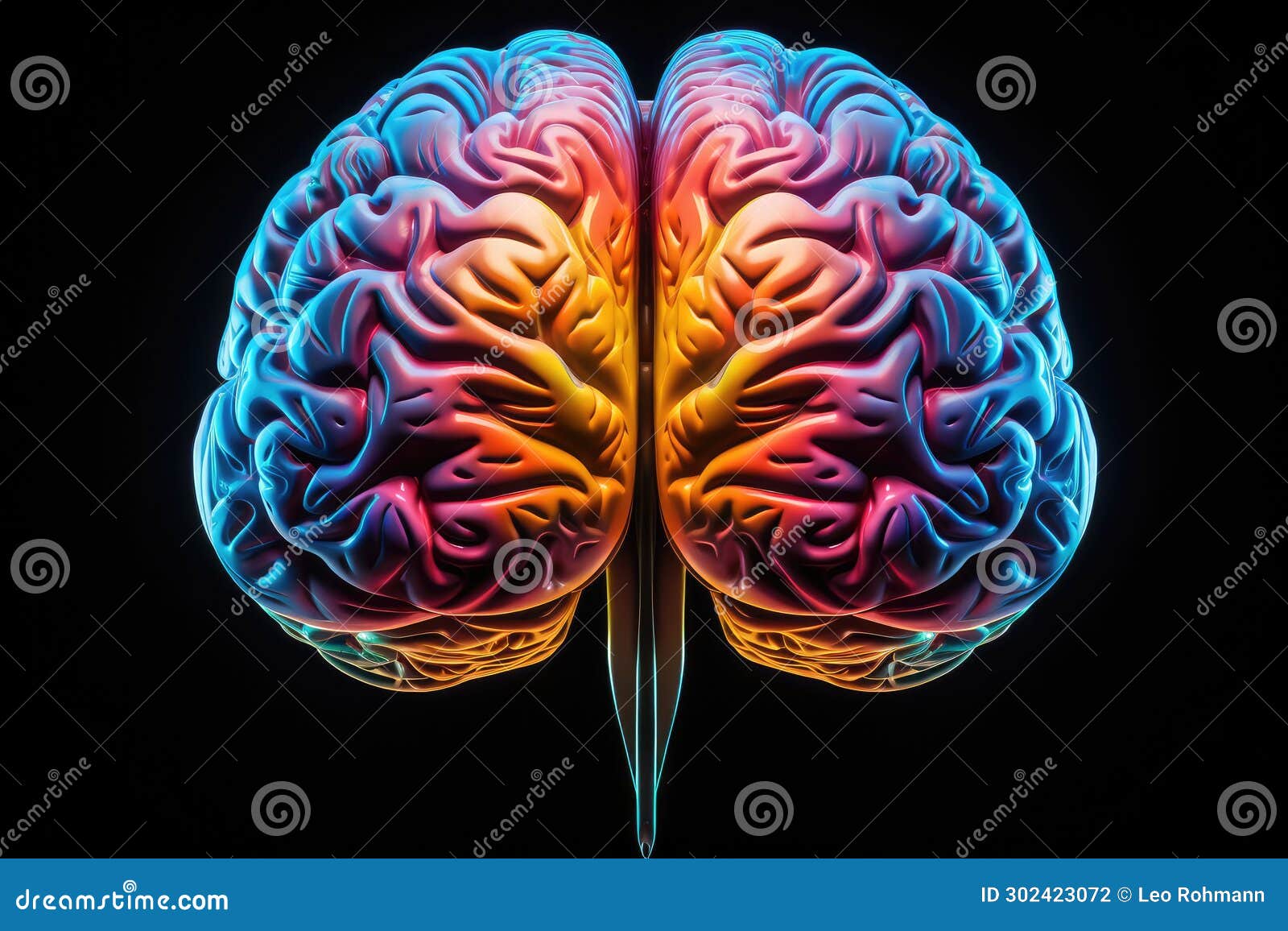 Colorful Synapses Of Neural Communication In The Human Brain. The Human ...