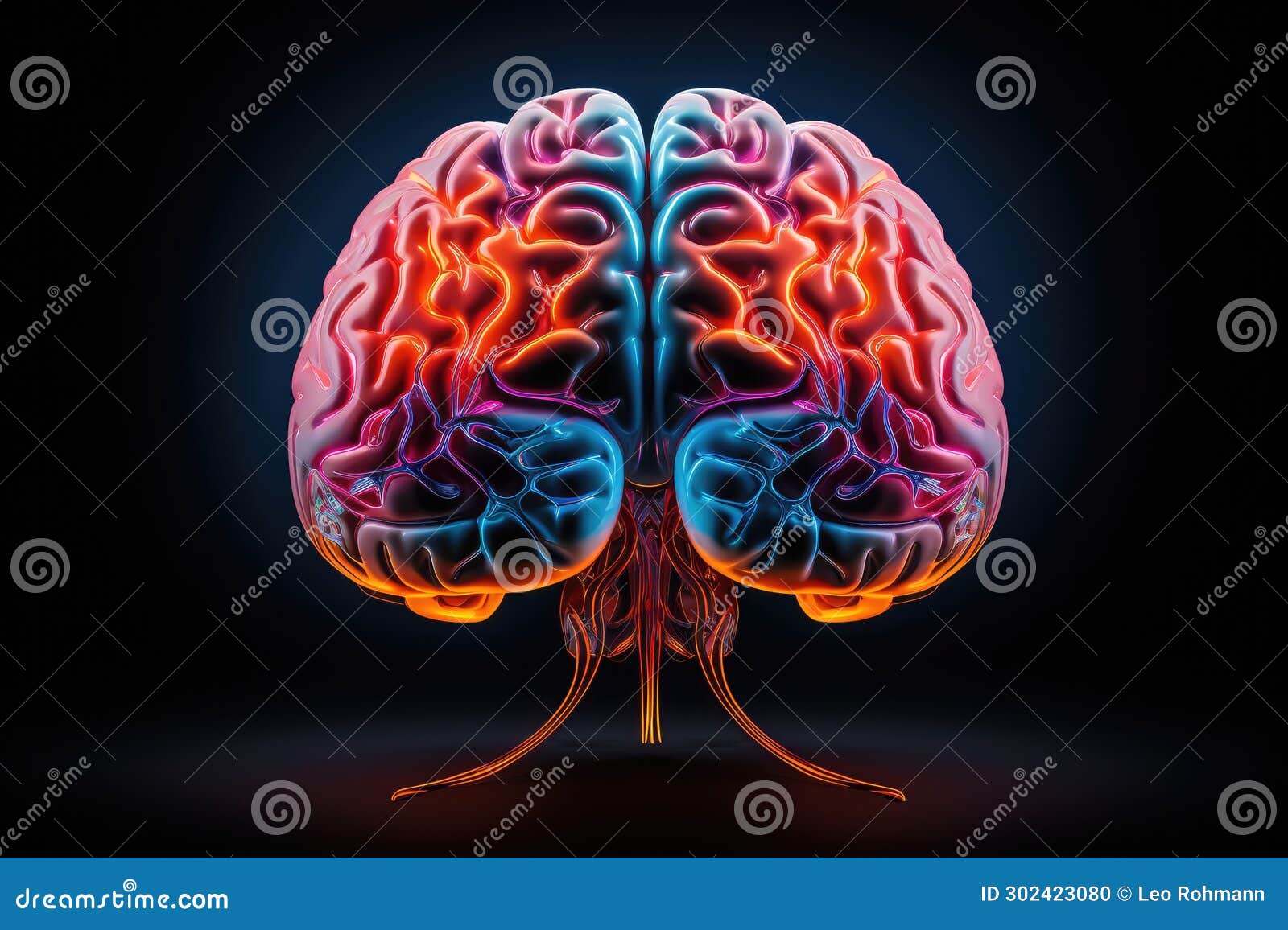 Colorful Synapses Of Neural Communication In The Human Brain. The Human ...