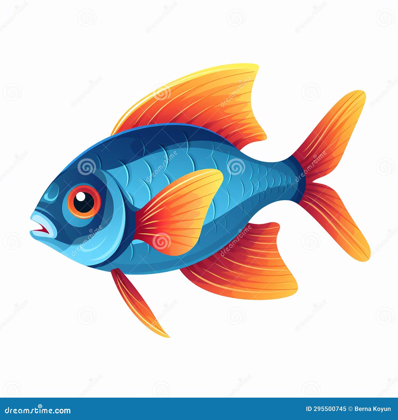 Vibrant Colorful Fish Drawing Stock Image - Image of seafood, layer ...