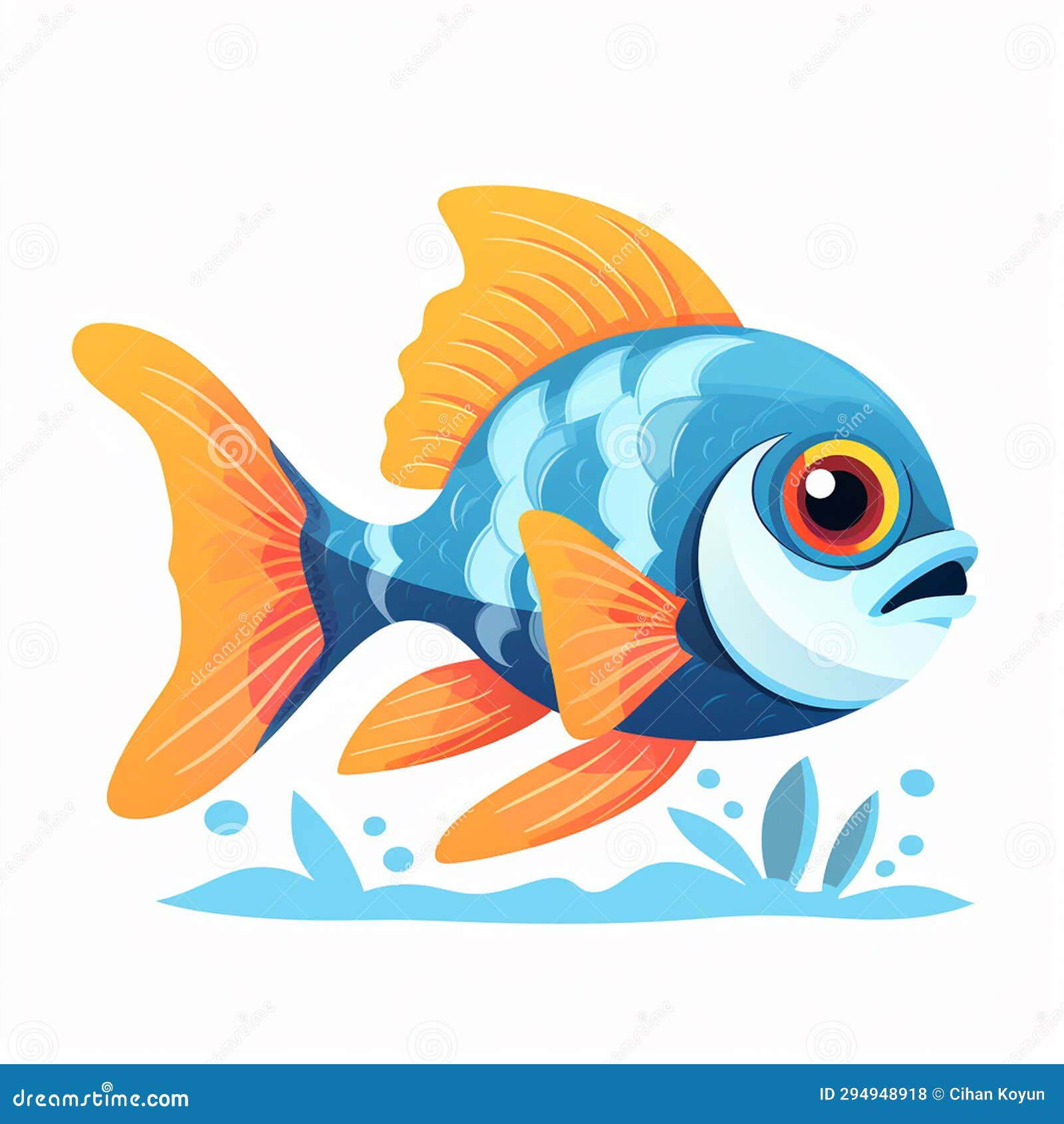 Vibrant Colorful Fish Drawing Stock Illustration - Illustration of ...
