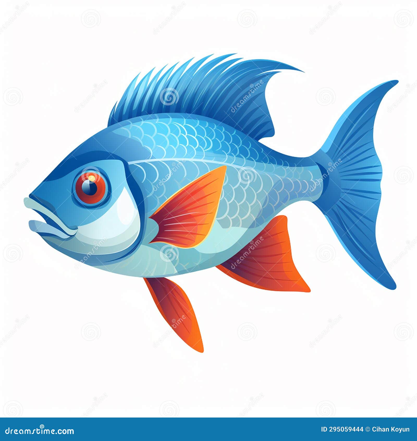 Vibrant Colorful Fish Drawing Stock Illustration - Illustration of ...