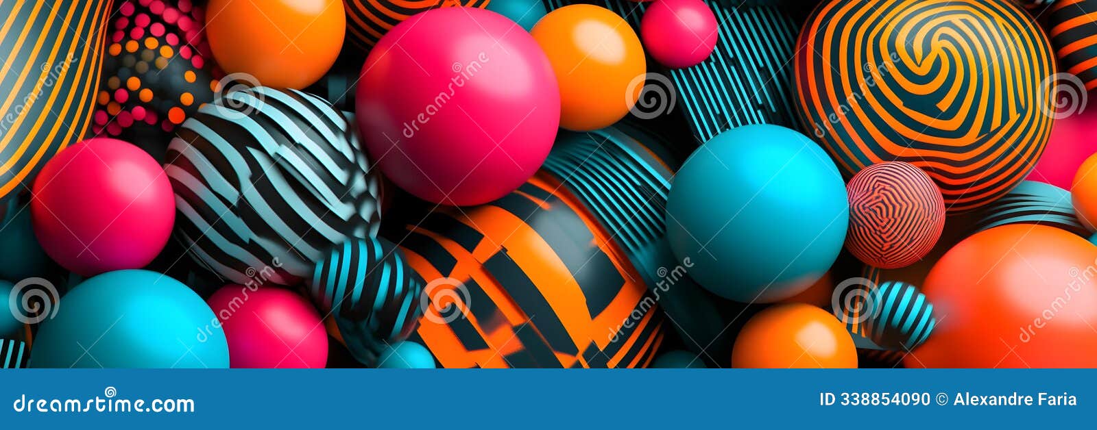Vibrant Colorful Spherical Objects with Intricate Patterns Stock ...
