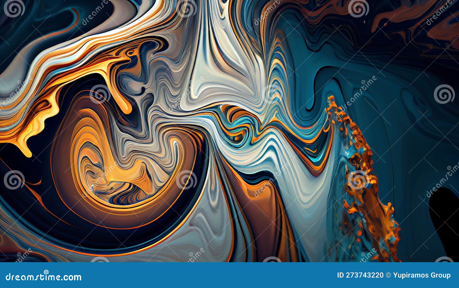 Vibrant Colors Blend in Psychedelic Wave Pattern Generated by AI Stock ...