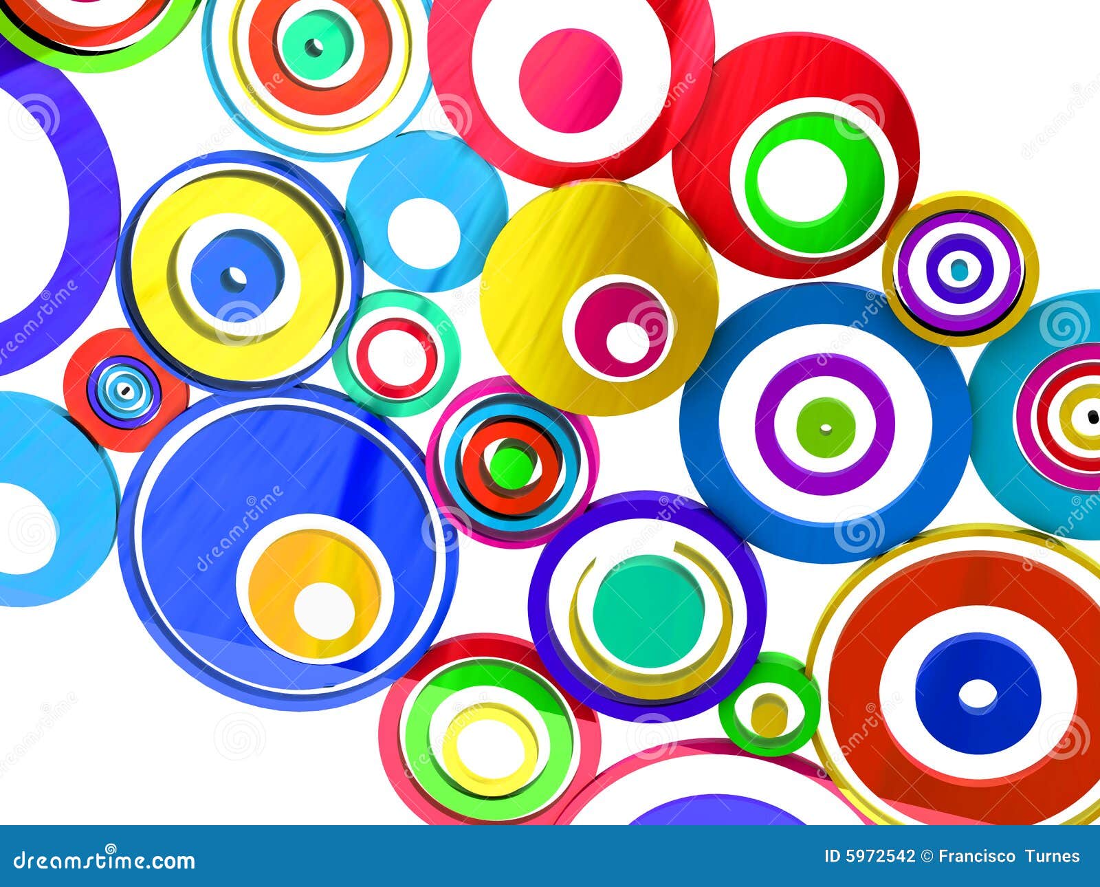 Vibrant colors circles stock illustration. Illustration of digitally ...