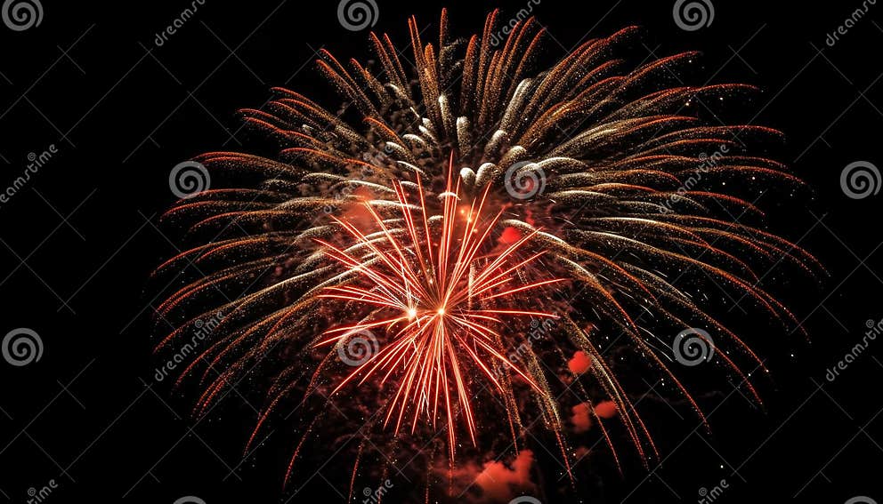 Vibrant Colors Exploding in Firework Display Celebration Generated by ...