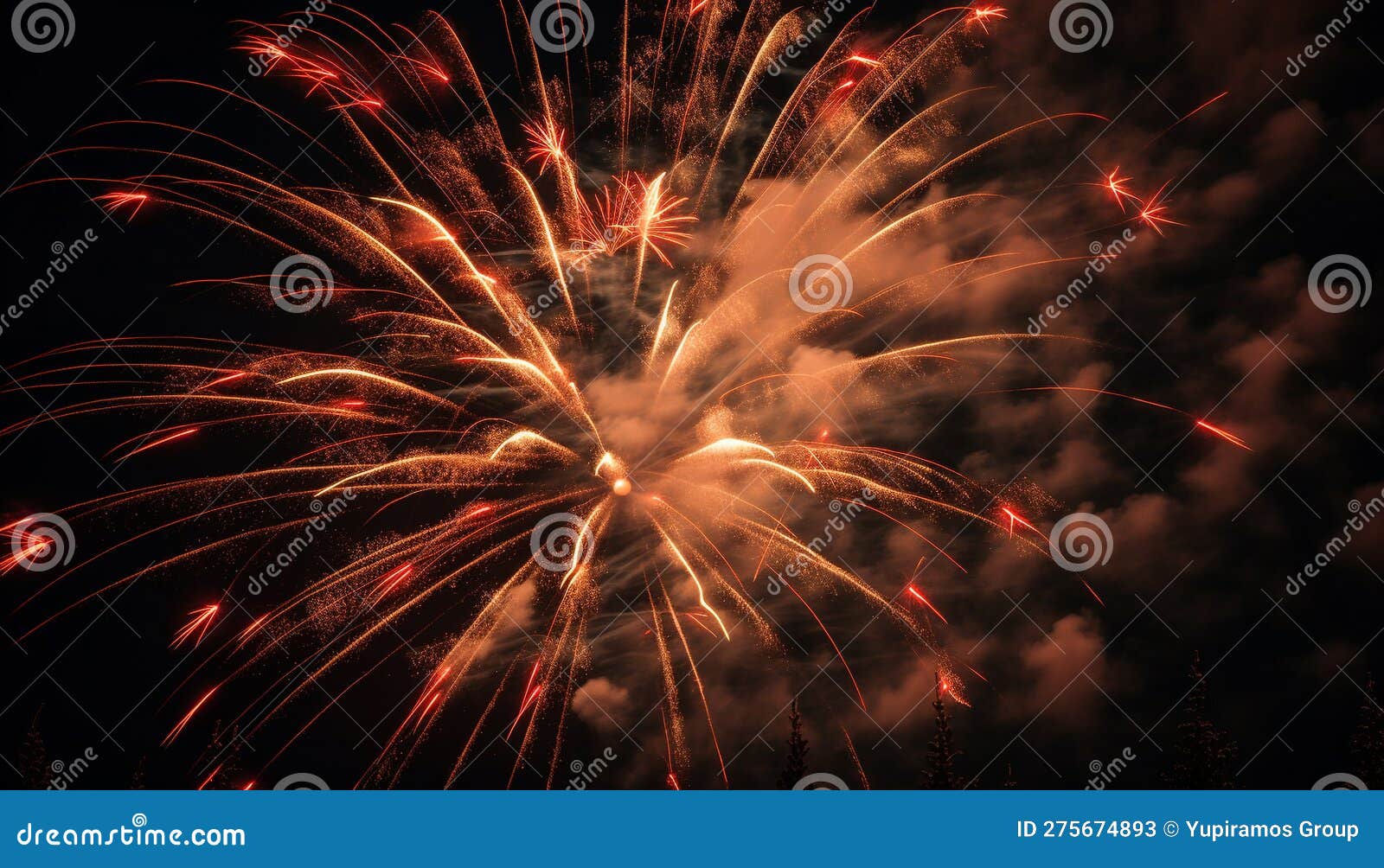 Vibrant Colors Exploding in Firework Display Celebration Generated by ...
