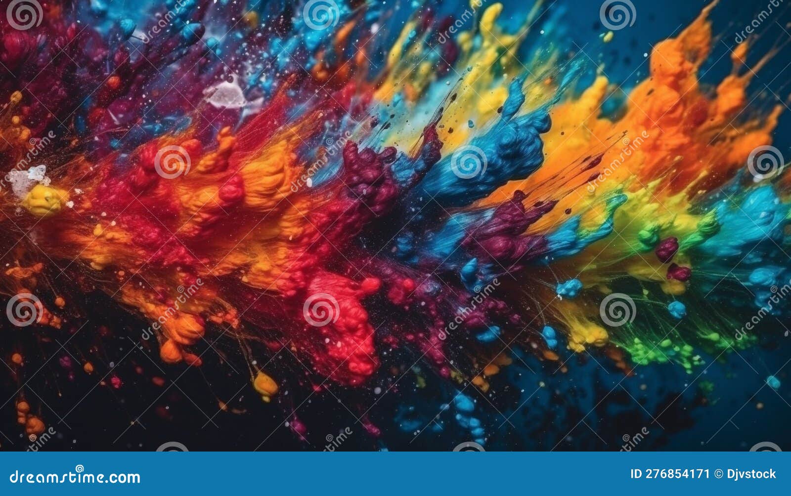 Vibrant Colors Exploding in a Galactic Celebration Generated by AI ...