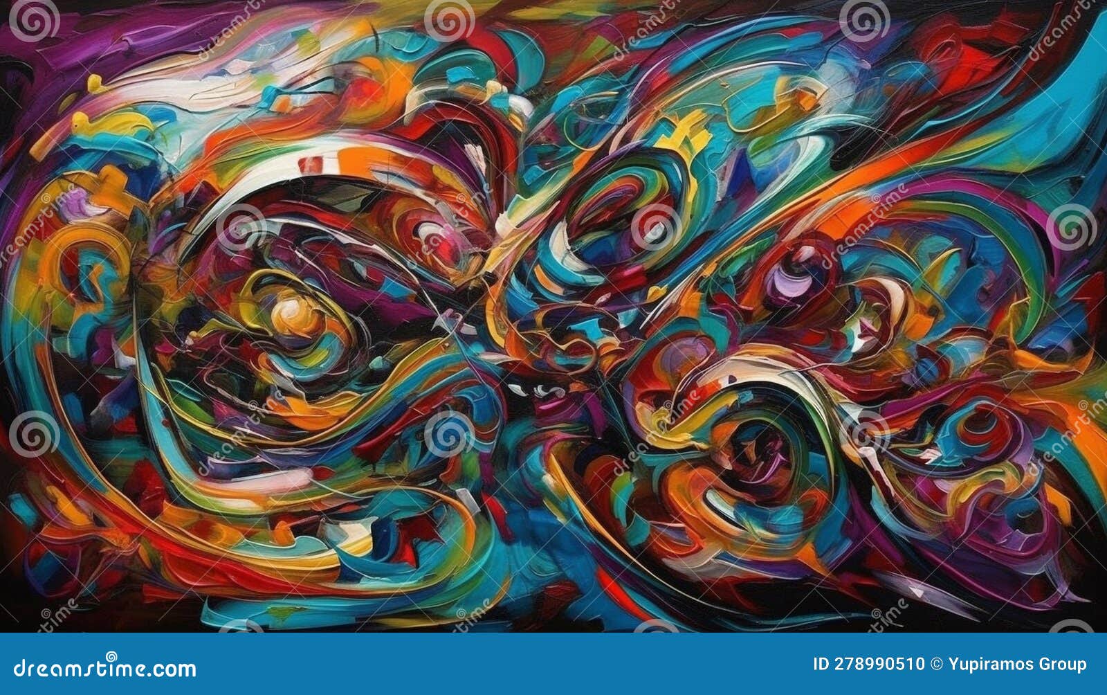 Vibrant Colors Flow in a Smooth, Abstract Acrylic Painting Composition ...