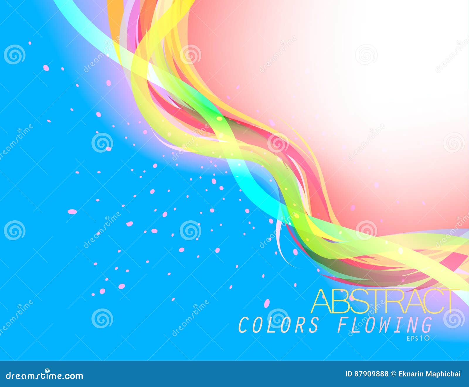 Vibrant colors flowing stock vector. Illustration of shape - 87909888