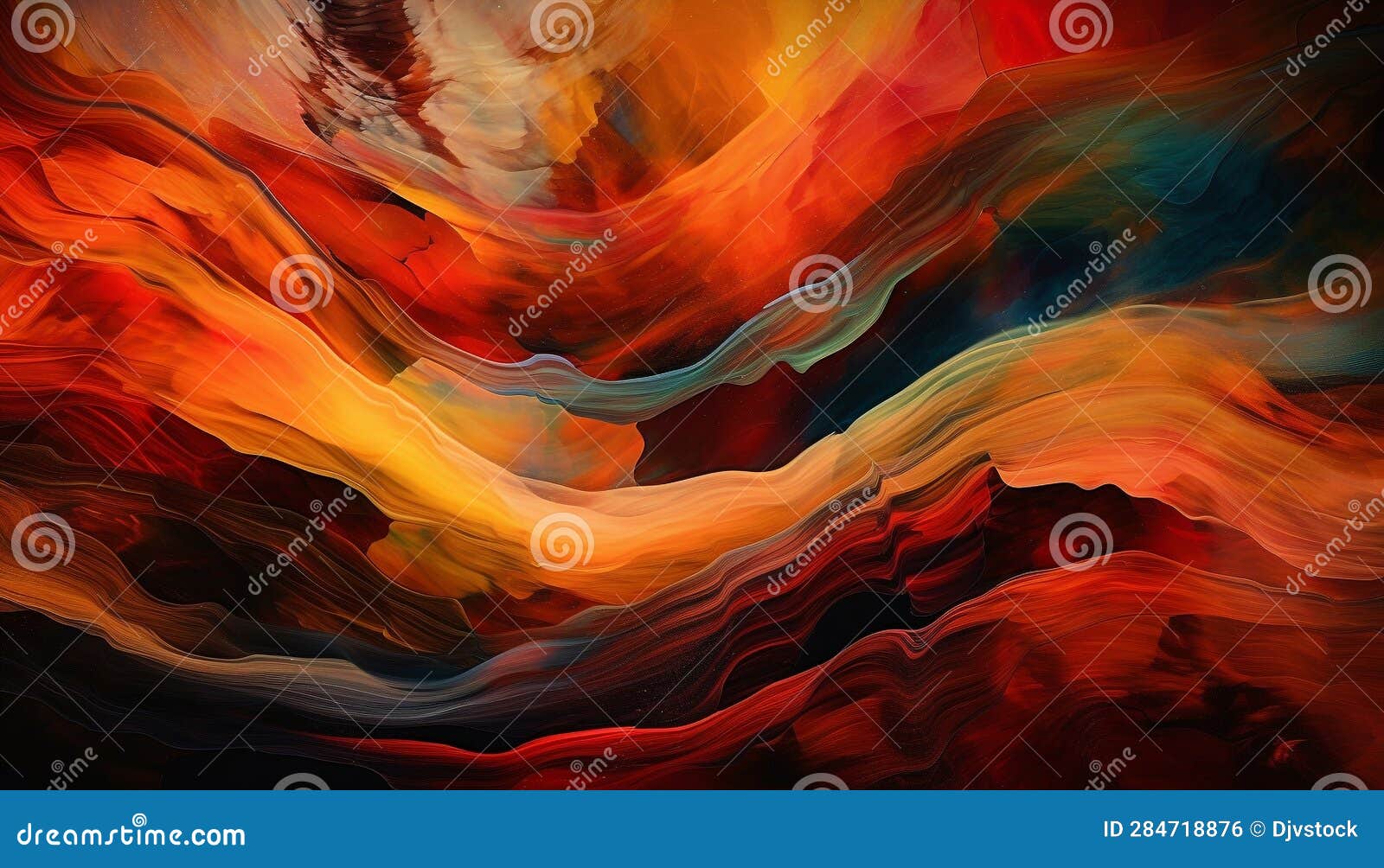 Vibrant Colors and Flowing Waves Create a Modern Abstract Backdrop ...