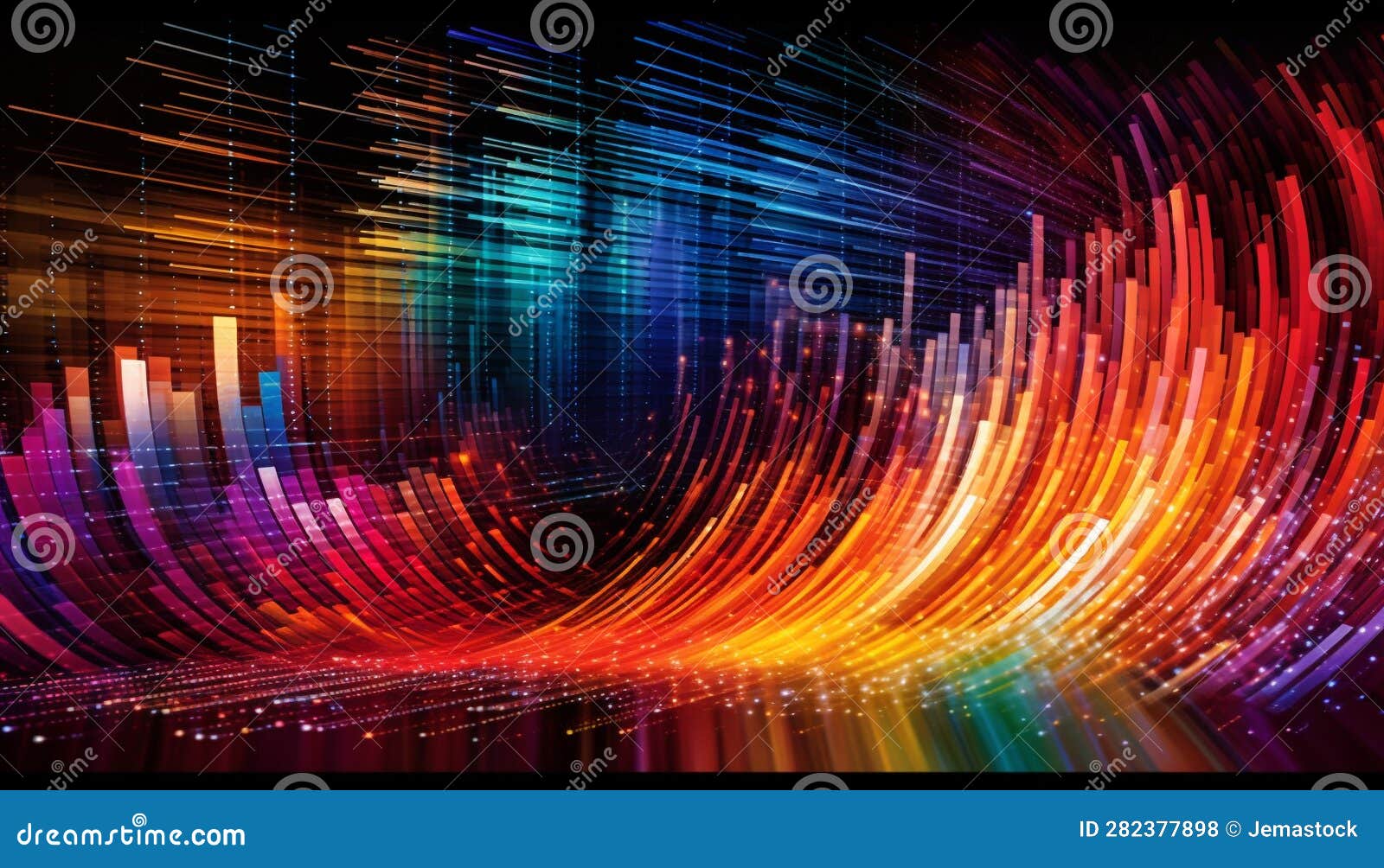 Vibrant Colors, Glowing Curves, Futuristic Design, Illuminated ...