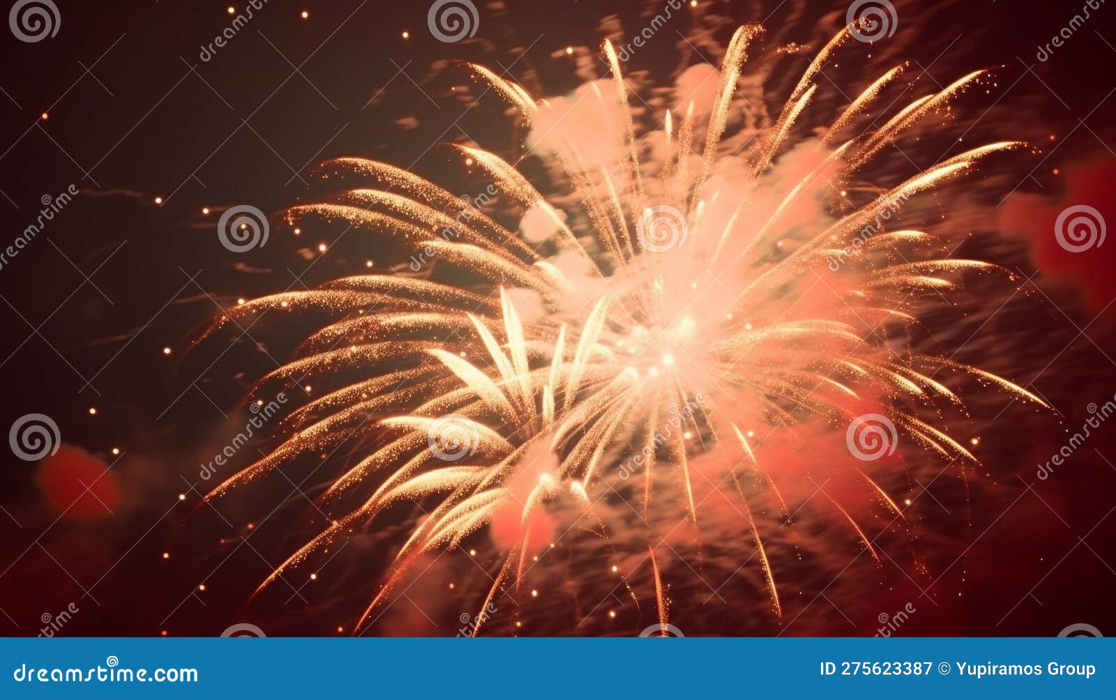 Vibrant Colors Illuminate Exploding Firework Display at Night Generated ...