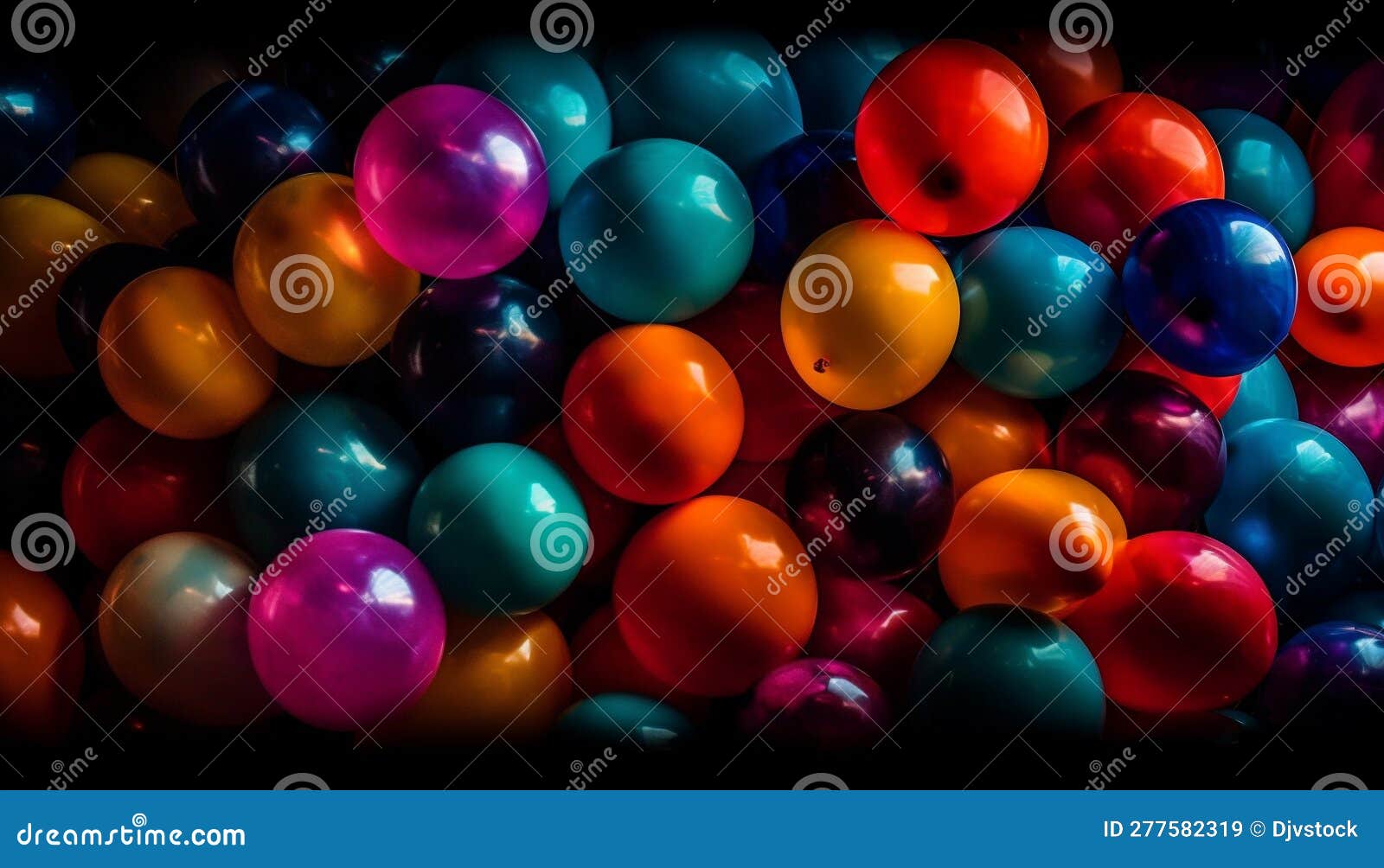 Vibrant Colors Illuminate Fun Celebration with Large Group of Objects ...