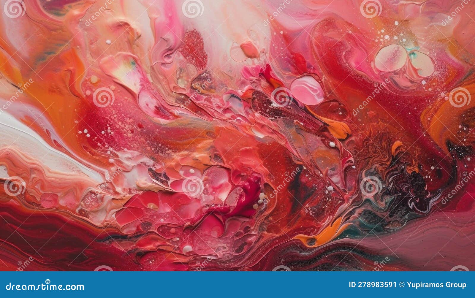 Vibrant Colors Mix in Chaotic Fluid Motion for Modern Abstract Design ...