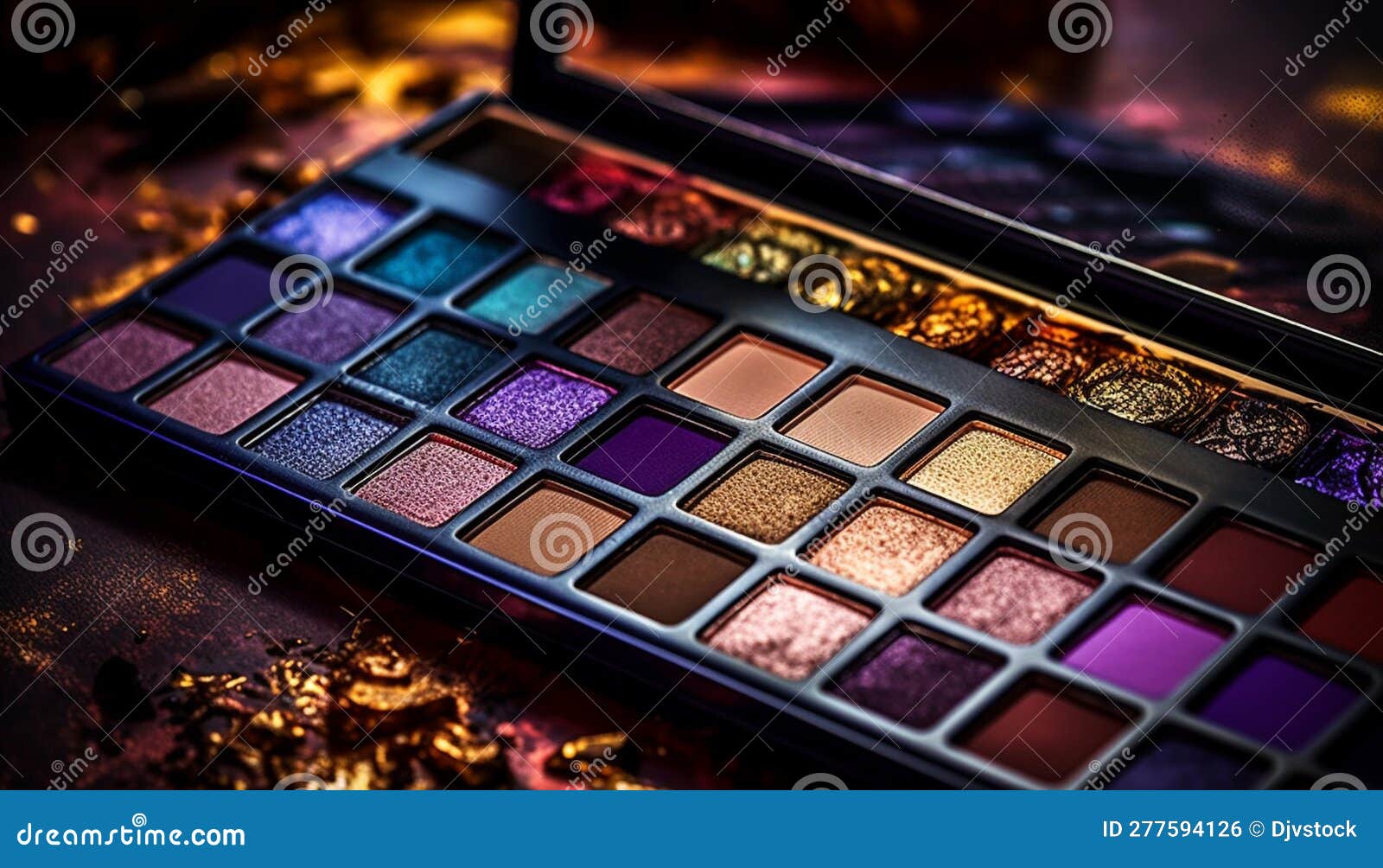 Vibrant Colors of Multi Colored Eyeshadow Palette Create Stunning Close ...