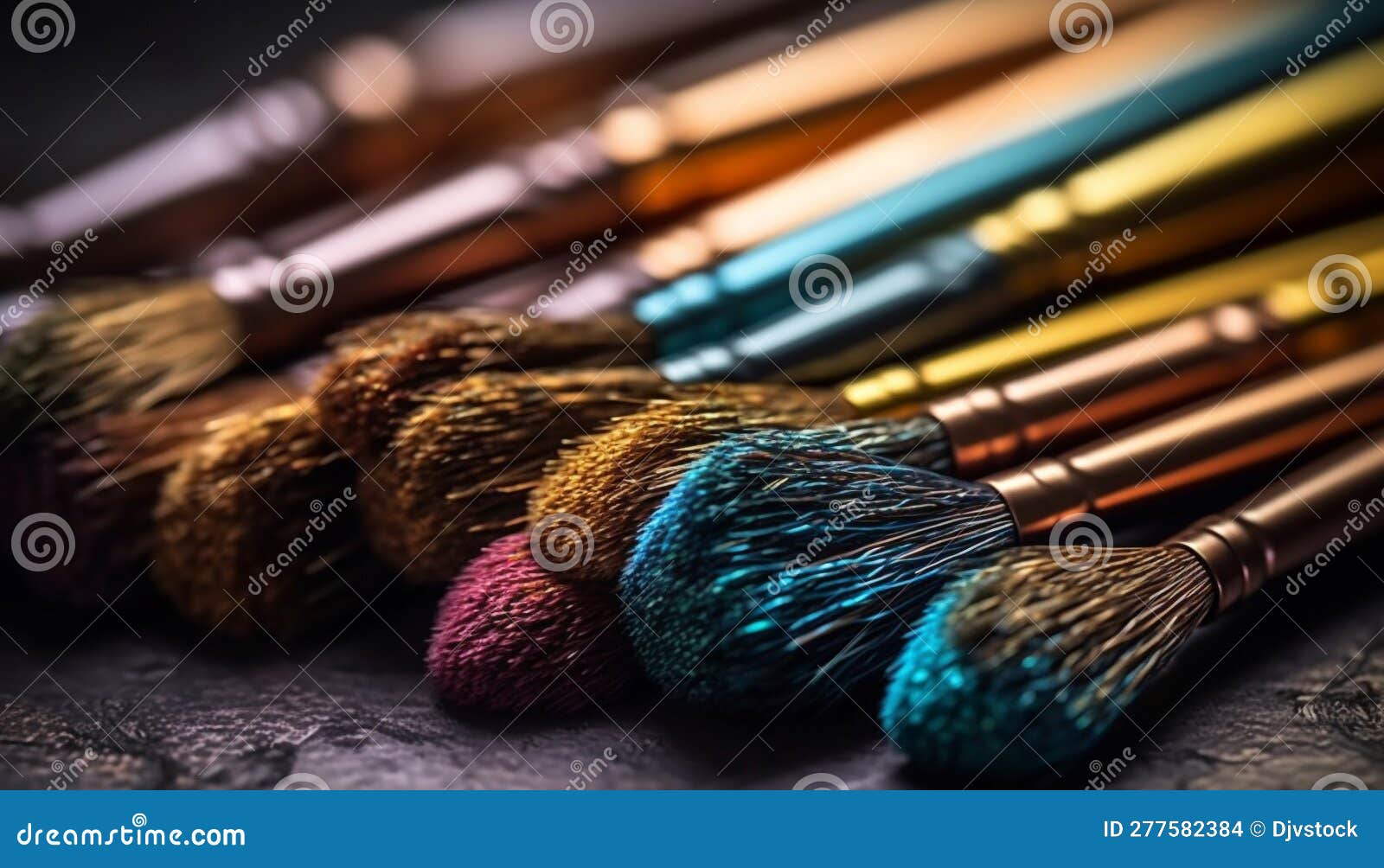 Vibrant Colors on a Multi Colored Palette, a Beauty Artist Tool ...