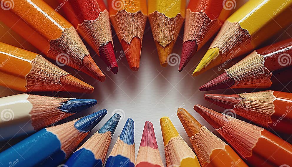 Vibrant Colors in Rainbow Spectrum, Crayon Collection, Sharp Generated ...