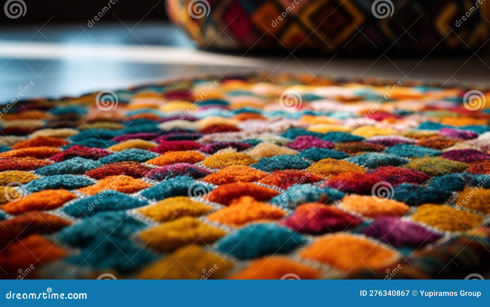 Vibrant Colors in a Row, Woven Rug Generated by AI Stock Illustration ...