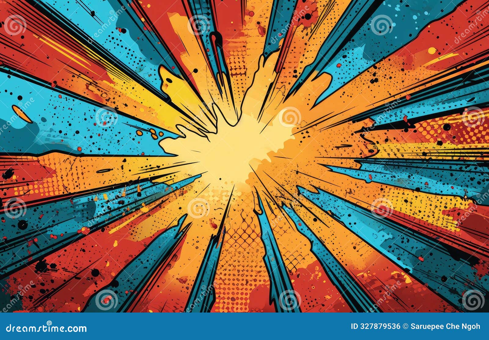 Comic Book Explosion Art stock illustration. Illustration of technology ...