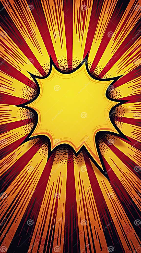 Dynamic Comic Book Style Background with Zoom Text Effect Stock ...