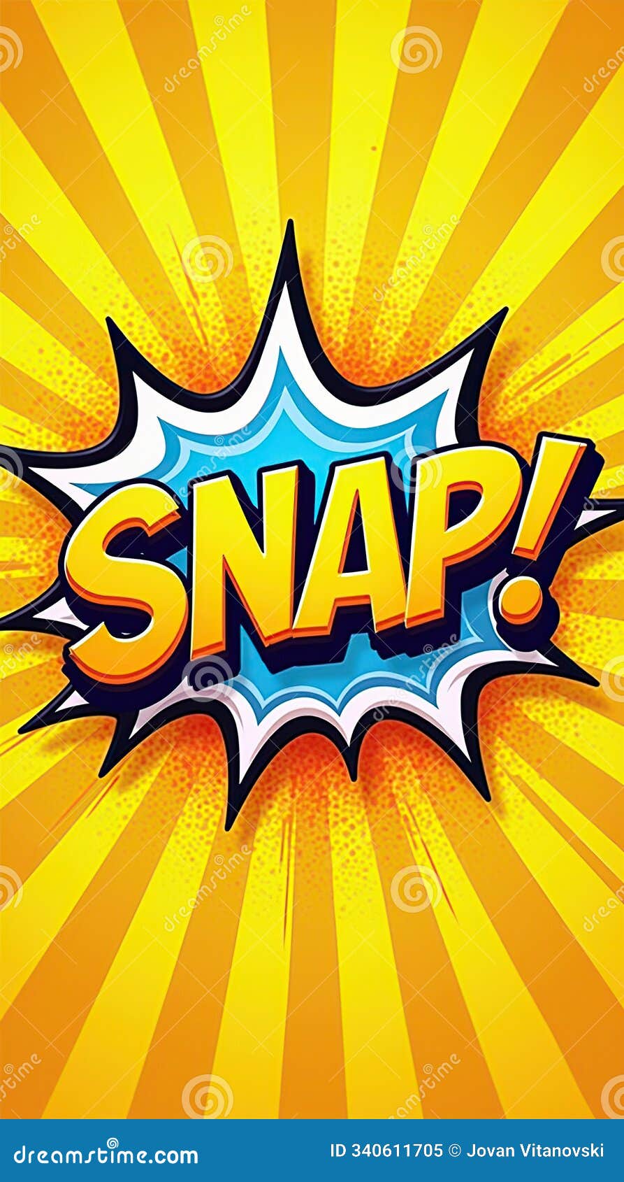 Comic Book Style Explosion with Bold Snap Text Stock Illustration ...