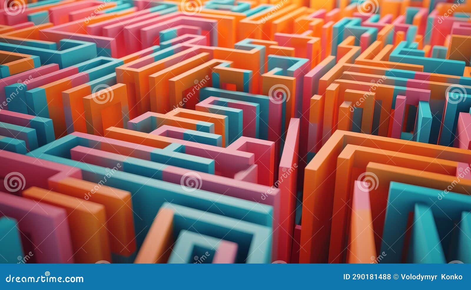 A Vibrant and Complex Maze, Full of Bright Colors and Intricate Twists ...