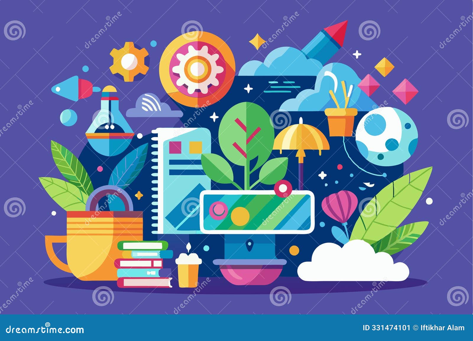 Science Symbols Vector Illustration | CartoonDealer.com #58227590