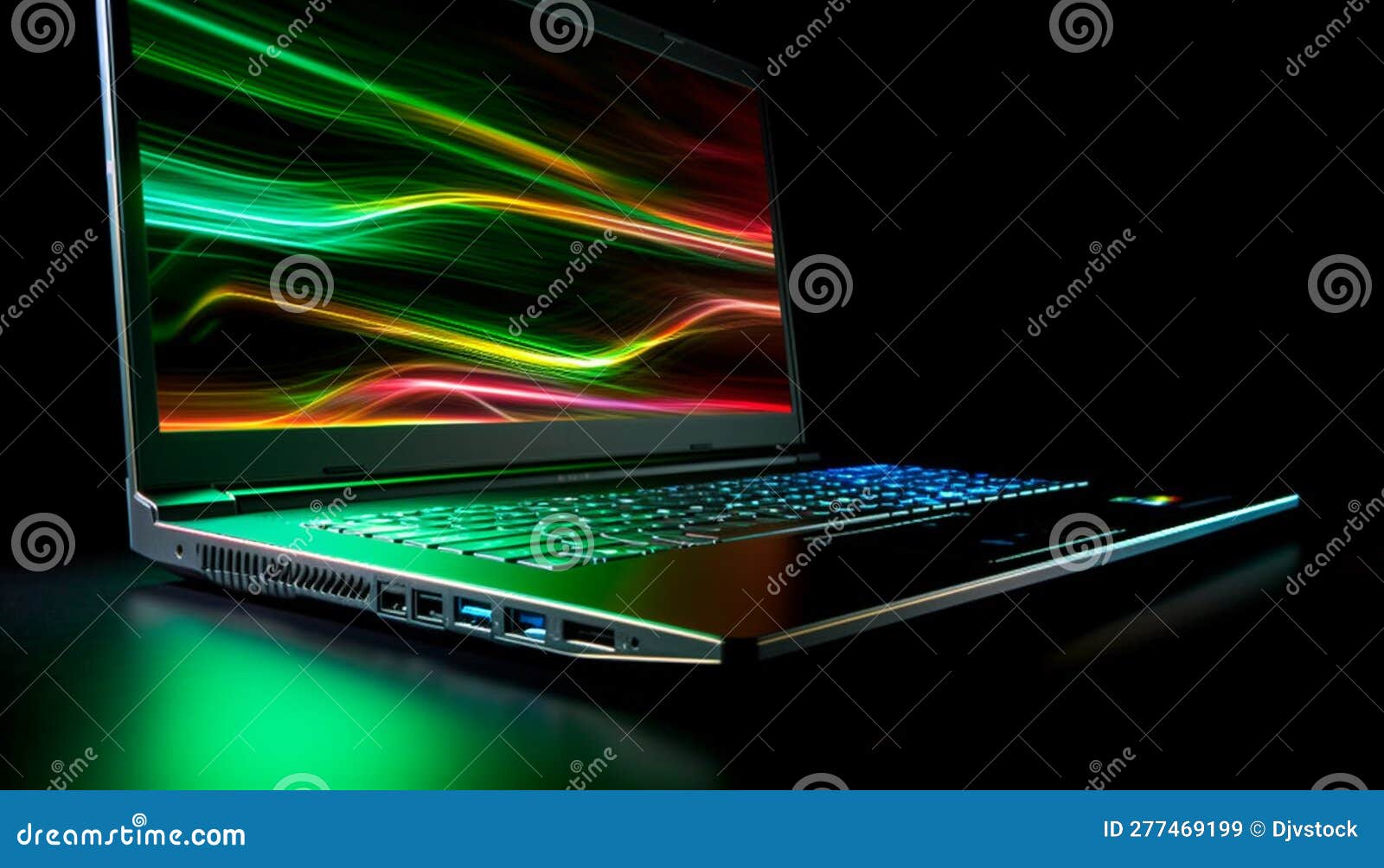 Vibrant Computer Network Glows in Futuristic Space Generated by AI ...