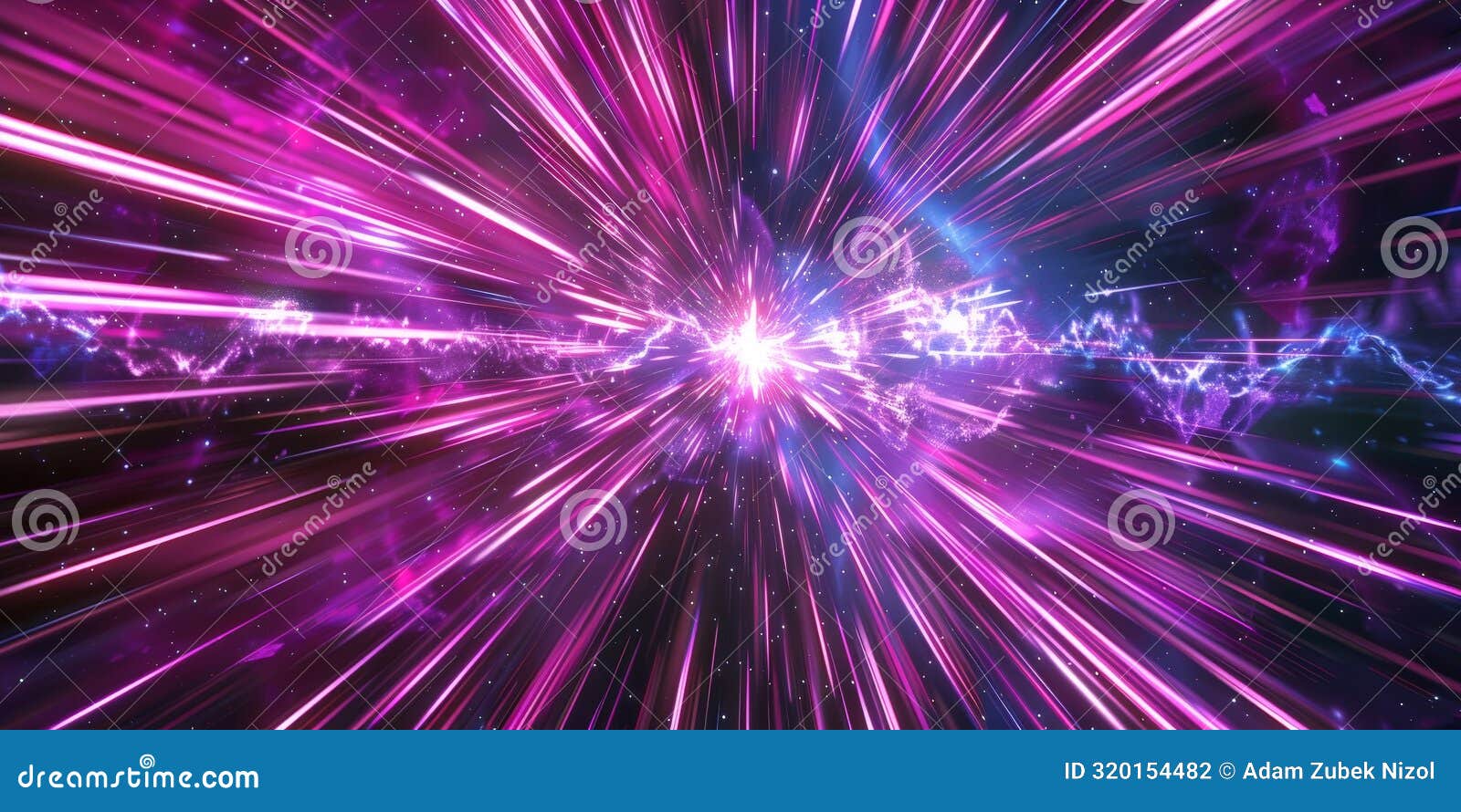 Vibrant Cosmic Explosion Of Energy And Light Stock Photography ...