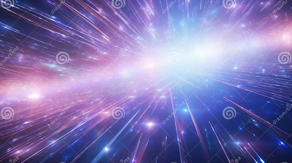 Vibrant Cosmic Light Burst in Space Stock Illustration - Illustration ...