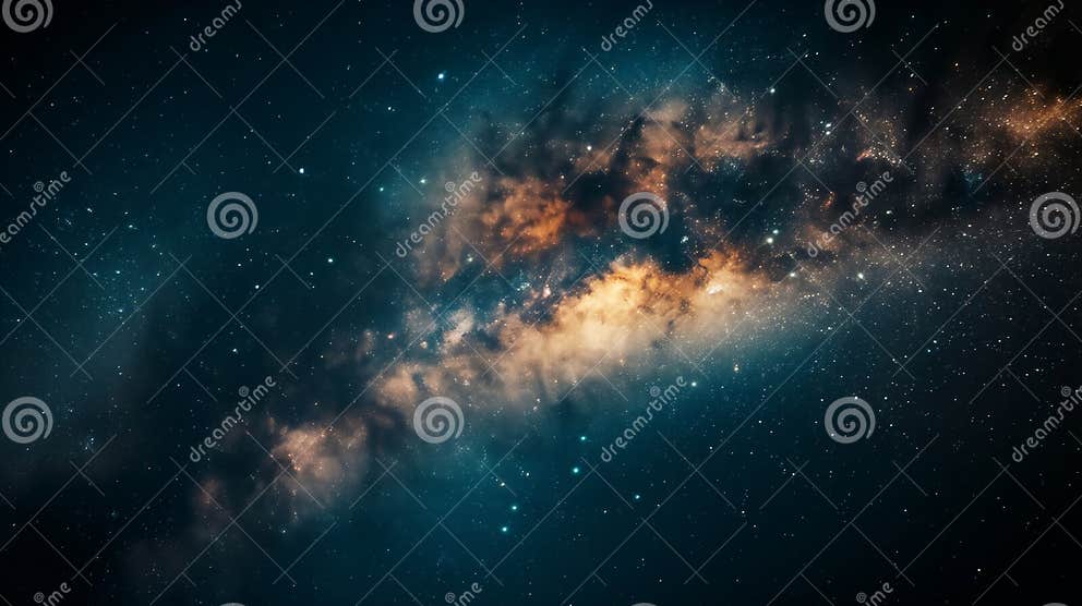 A Vibrant Cosmic Scene with Clusters of Stars and Nebulae Amidst ...