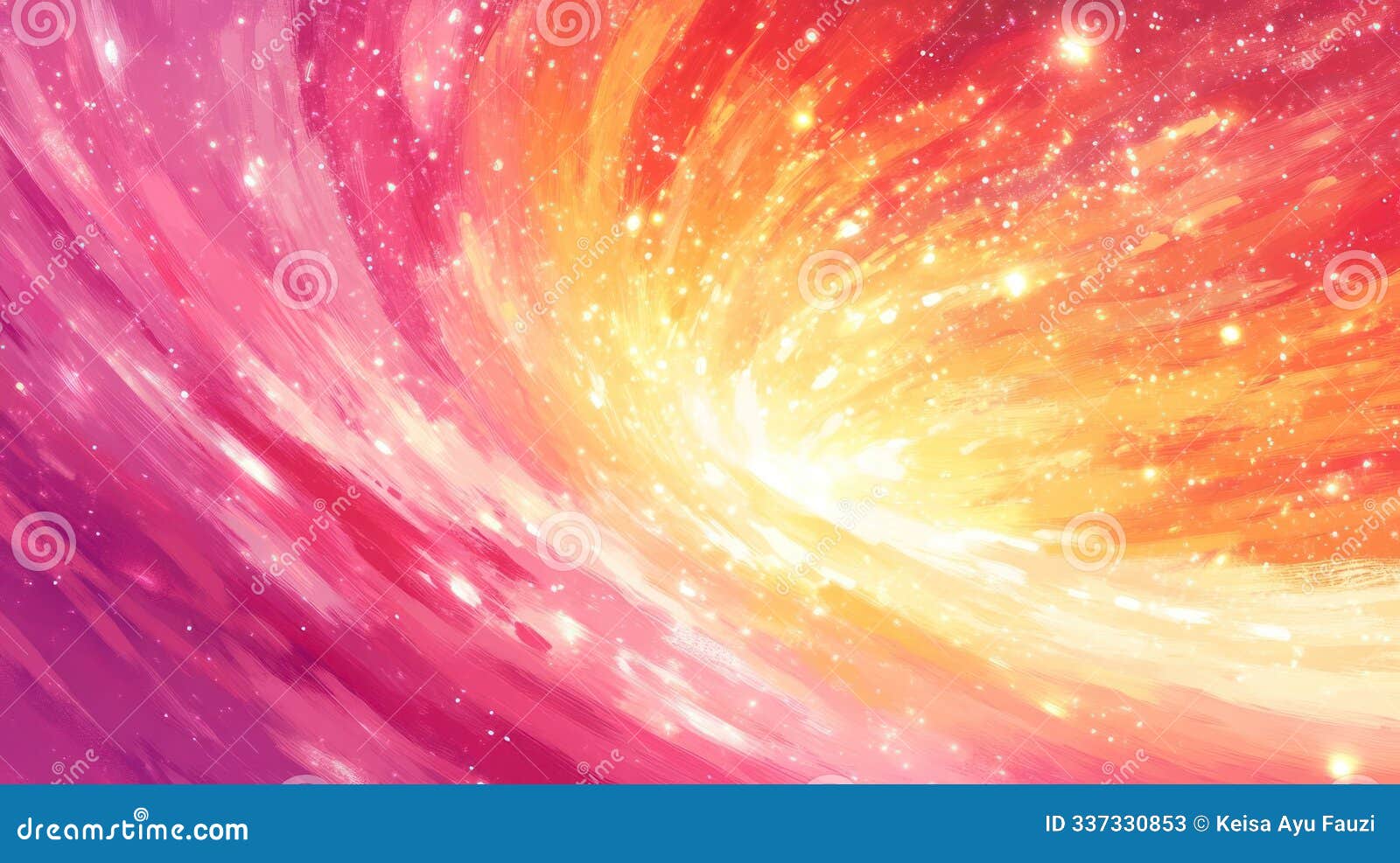 A Vibrant Cosmic Swirl of Colors Representing a Galaxy or Nebula Stock ...