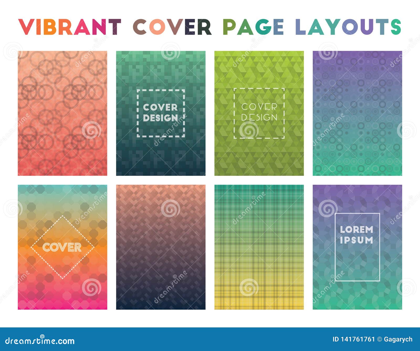 Vibrant Cover Page Layouts. Cartoon Vector | CartoonDealer.com #141761761