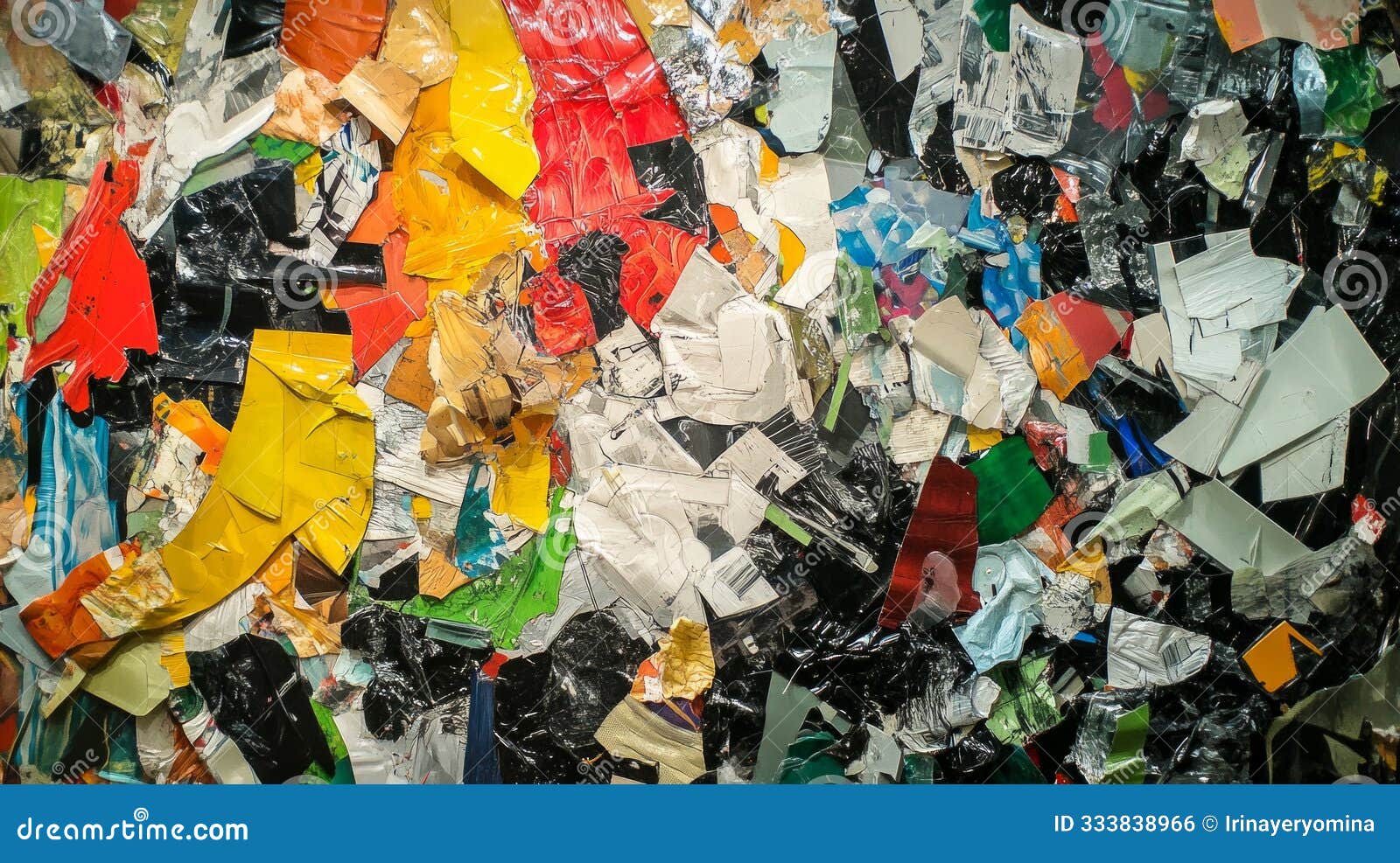 Vibrant Crossfire Recycled Plastic Collage for Modern Interior Design ...