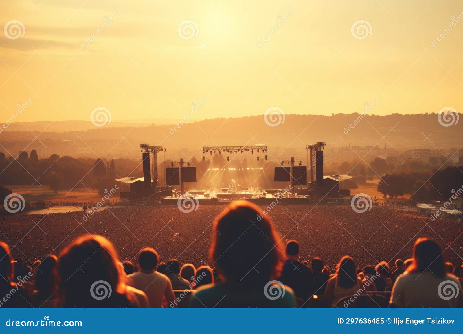 Vibrant Crowd Joyfully Dancing at Captivating Concert View from the ...