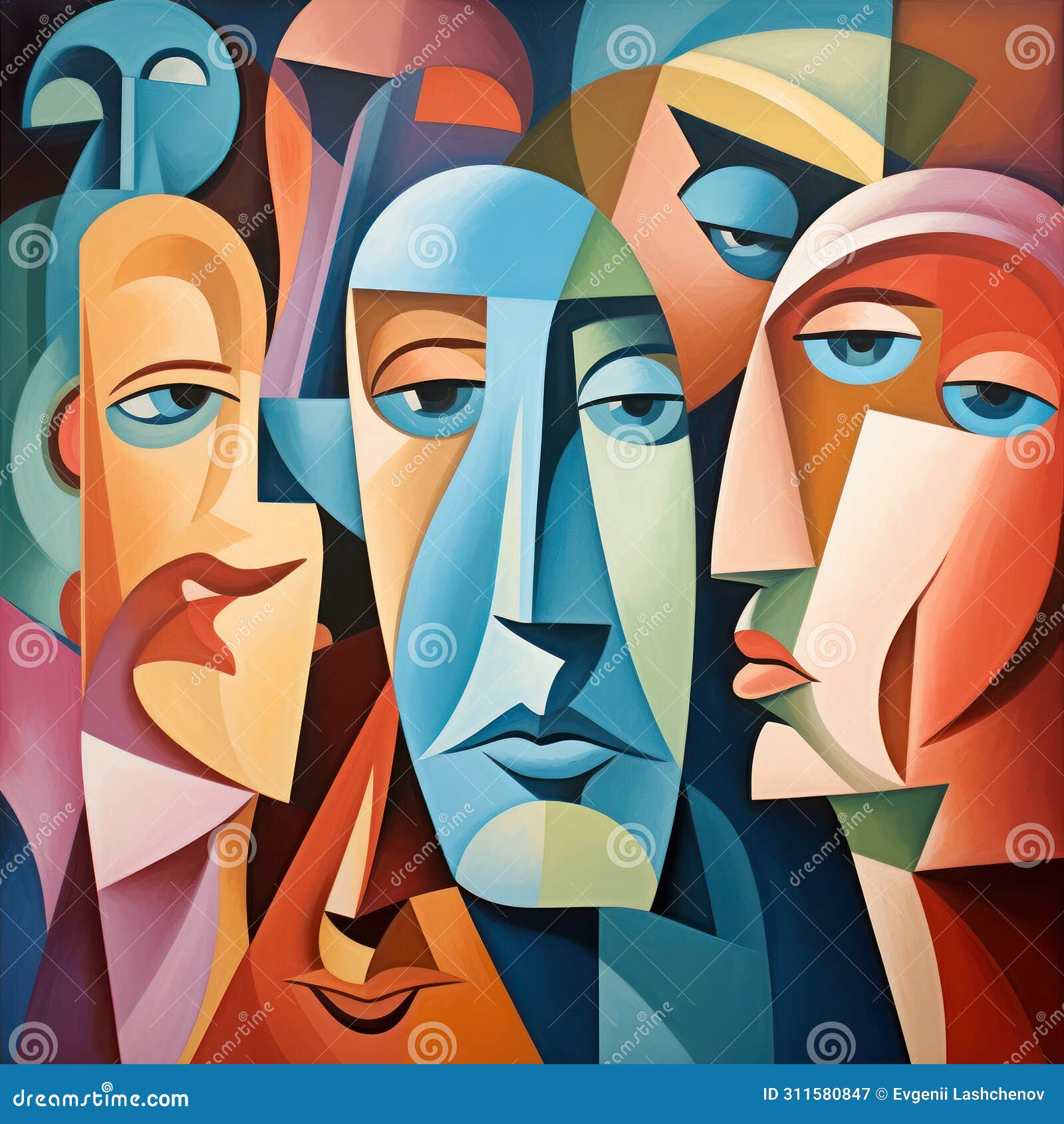 Expressive Human Faces Engaging Through Bold Digital Graphics ...
