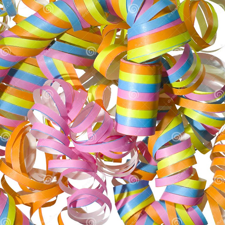 Vibrant Curly Party Streamer Stock Photo - Image of blue, bright: 2191414