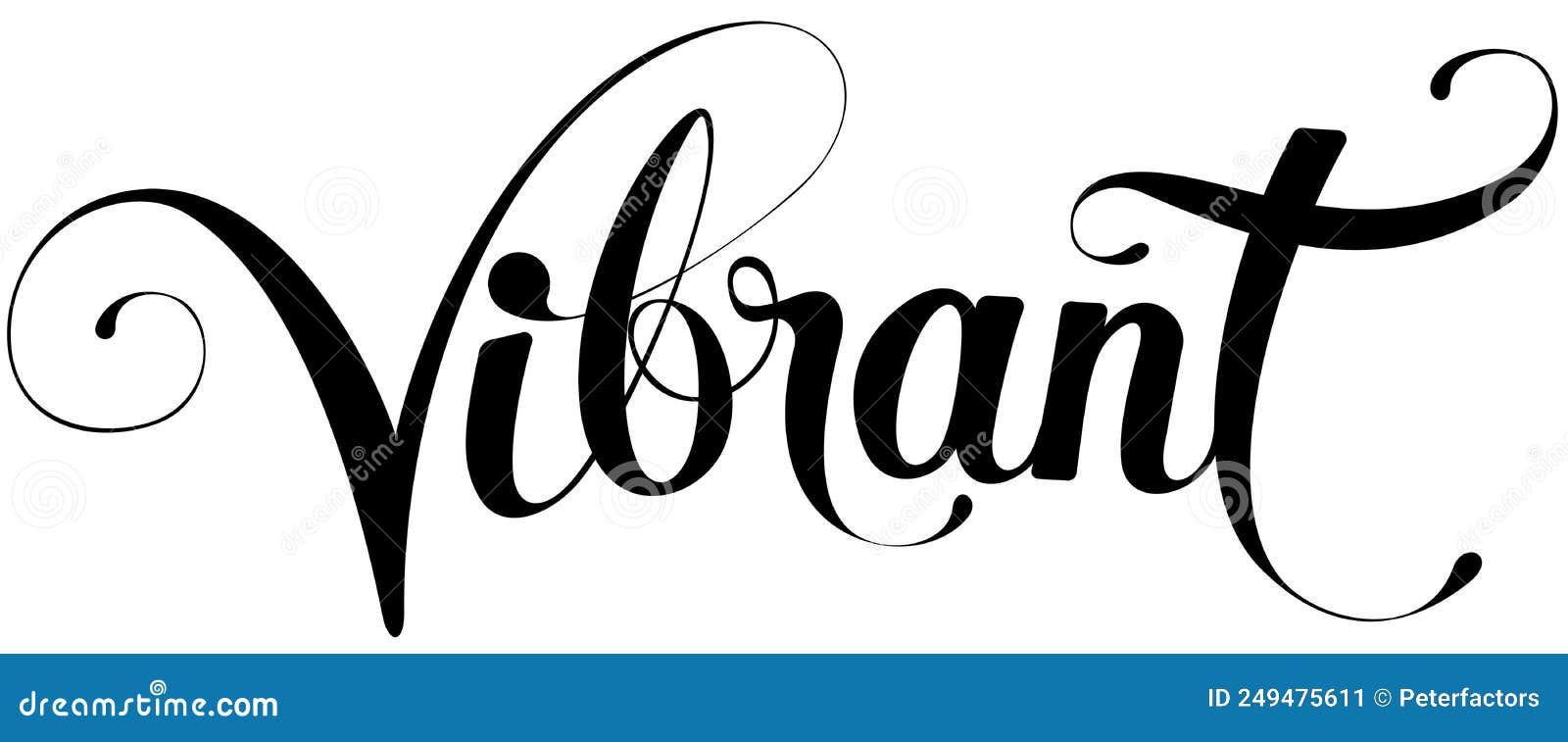Vibrant - Custom Calligraphy Text Cartoon Vector | CartoonDealer.com ...