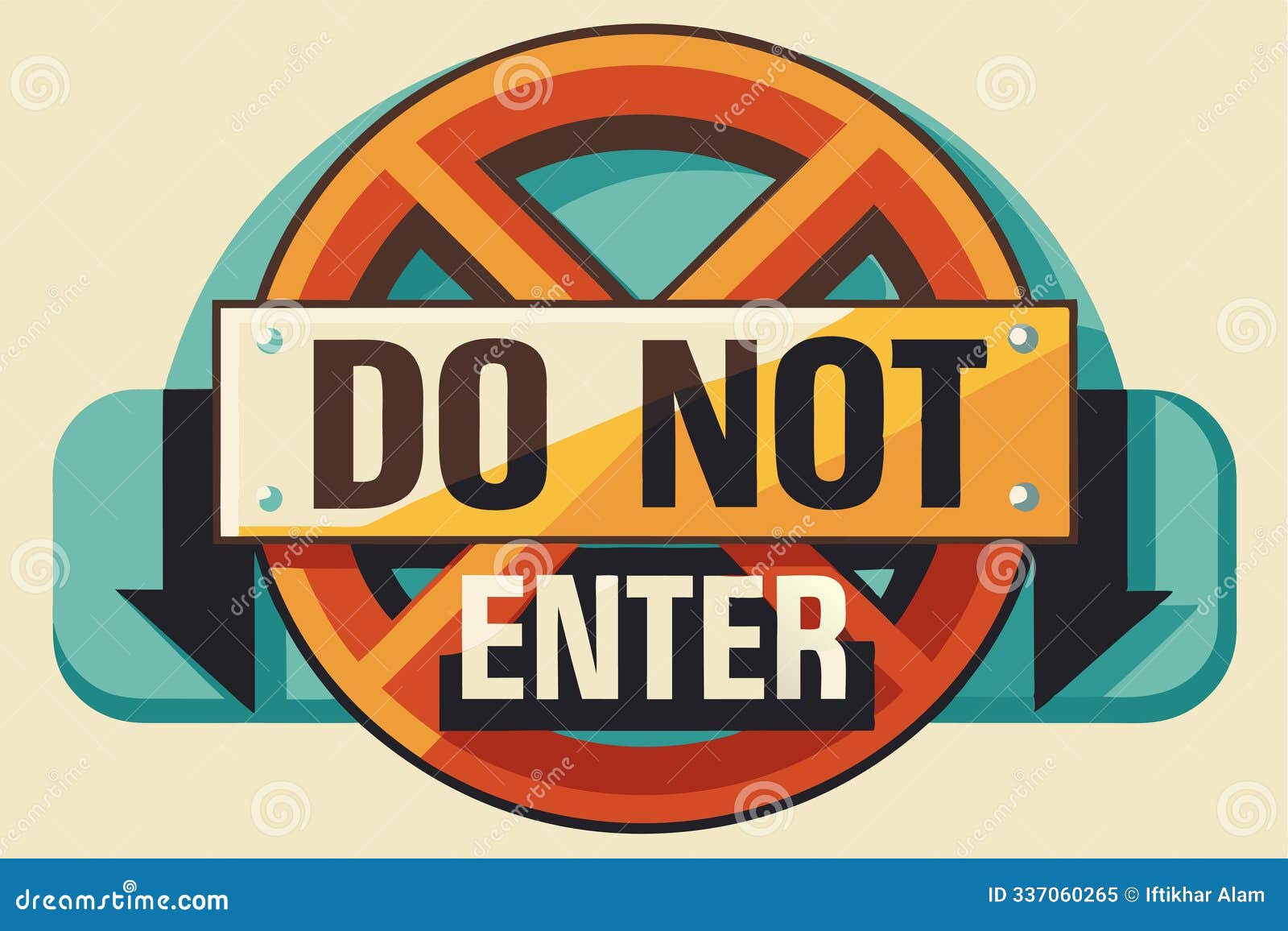 A Vibrant and Customizable Do Not Enter Sign Designed for Indicating ...
