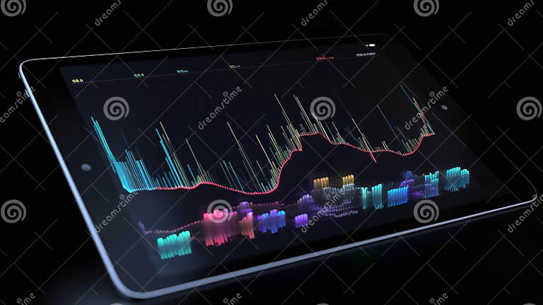 AI Powered Predictive Analytics Visualization Stock Illustration - Illustration of visualization ...