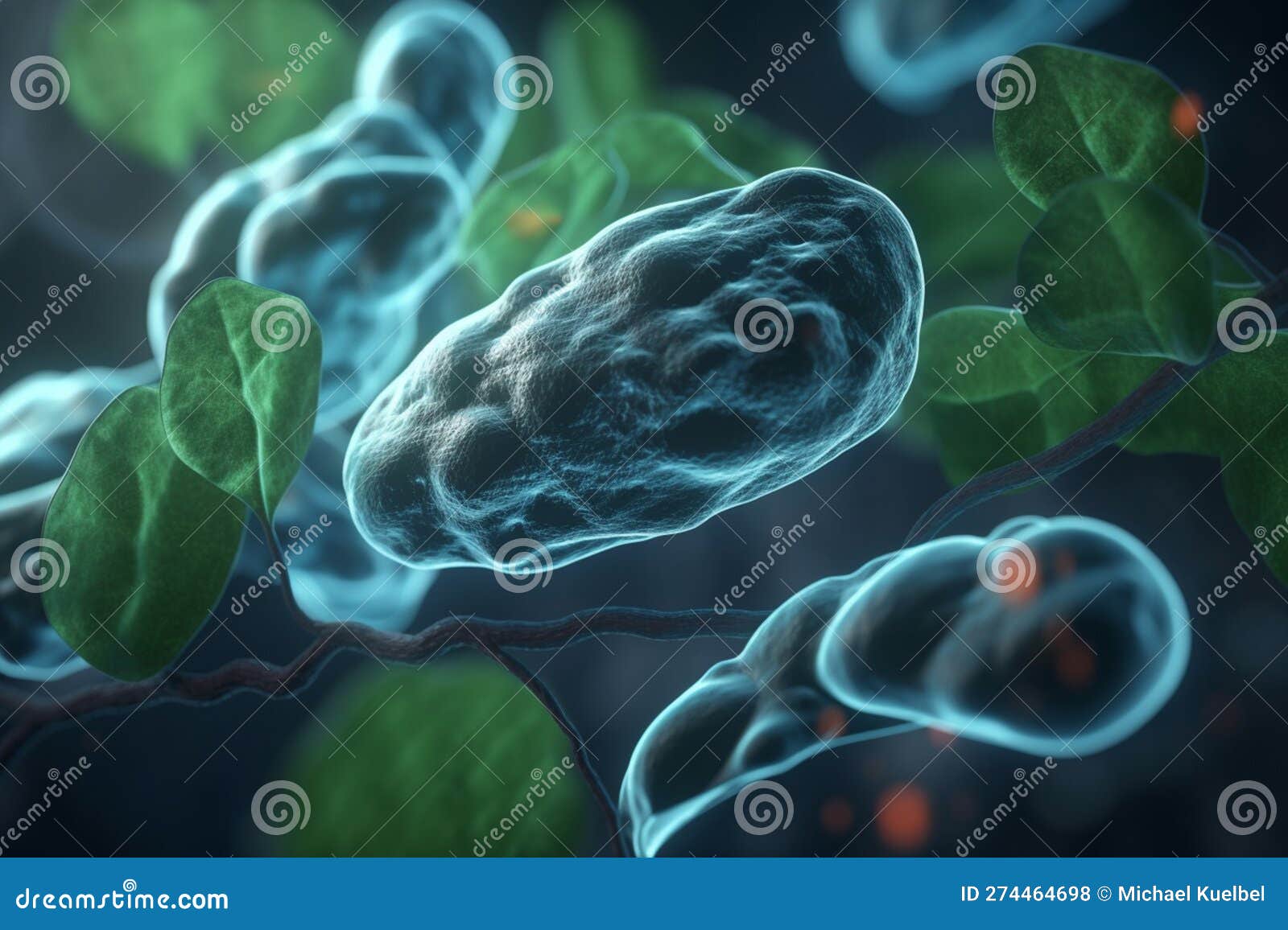 Vibrant 3D Illustration of the Biochemical Process of Cell Respiration ...