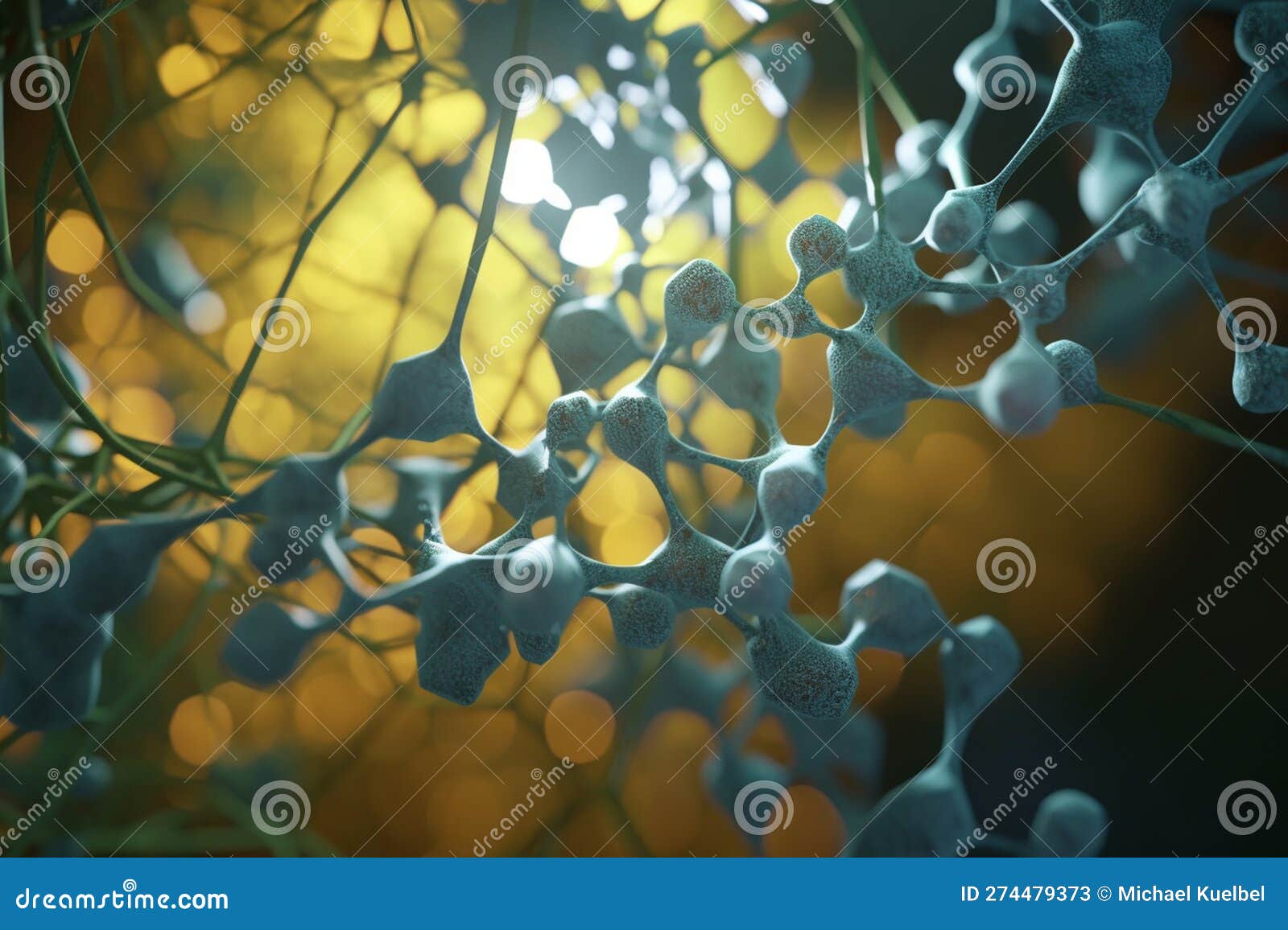 Vibrant 3D Illustration of Cellulose Synthesis Process Stock ...